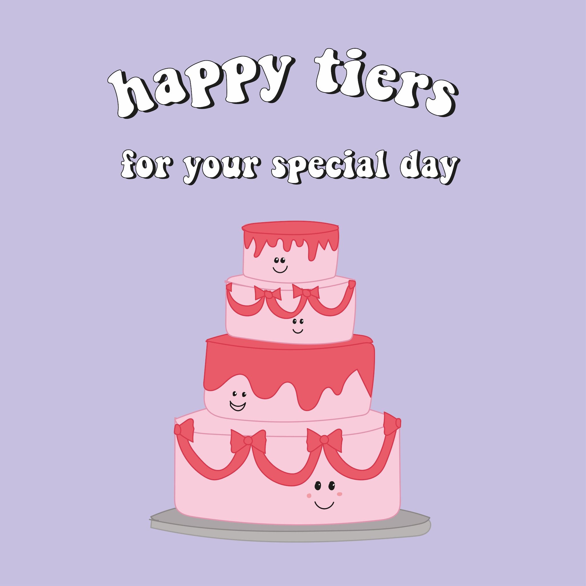 Happy Tiers Wedding Card – Boomf