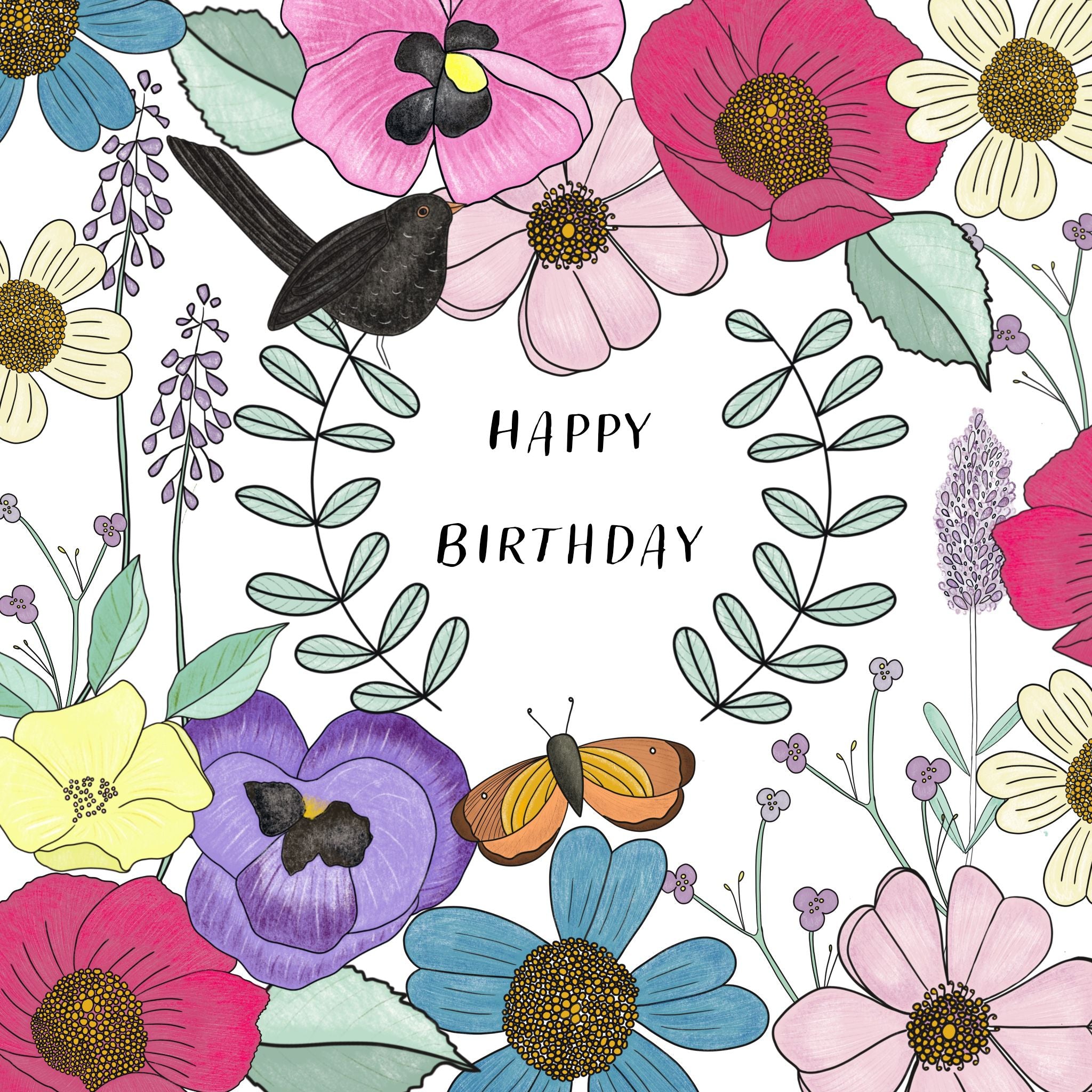 Bright Blooms Birthday Card – Boomf