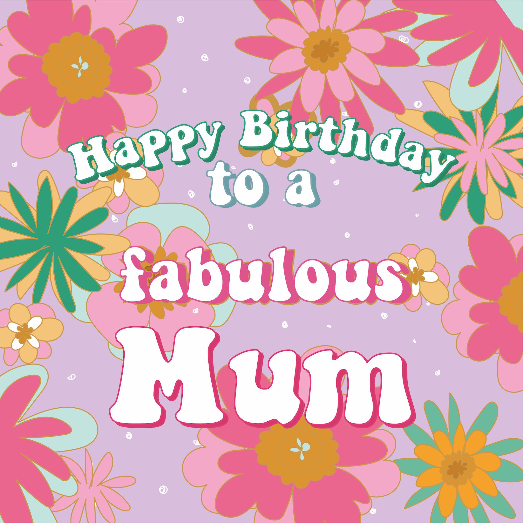 Pink Flowers Fabulous Mum Birthday Card Boomf pink-flowers-fabulous-mum-birthday-card-boomf