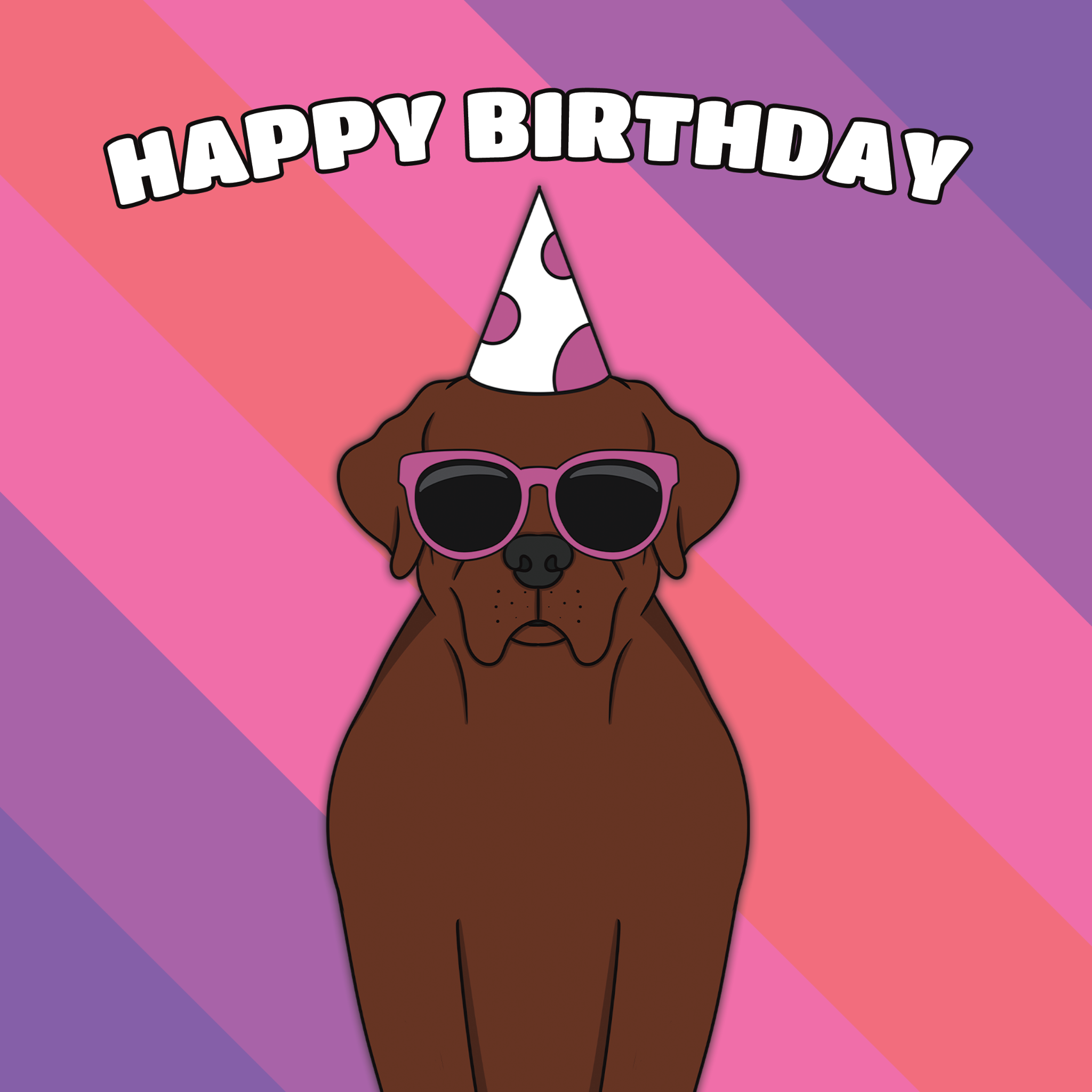 Cool Chocolate Labrador Dog Birthday Card – Boomf