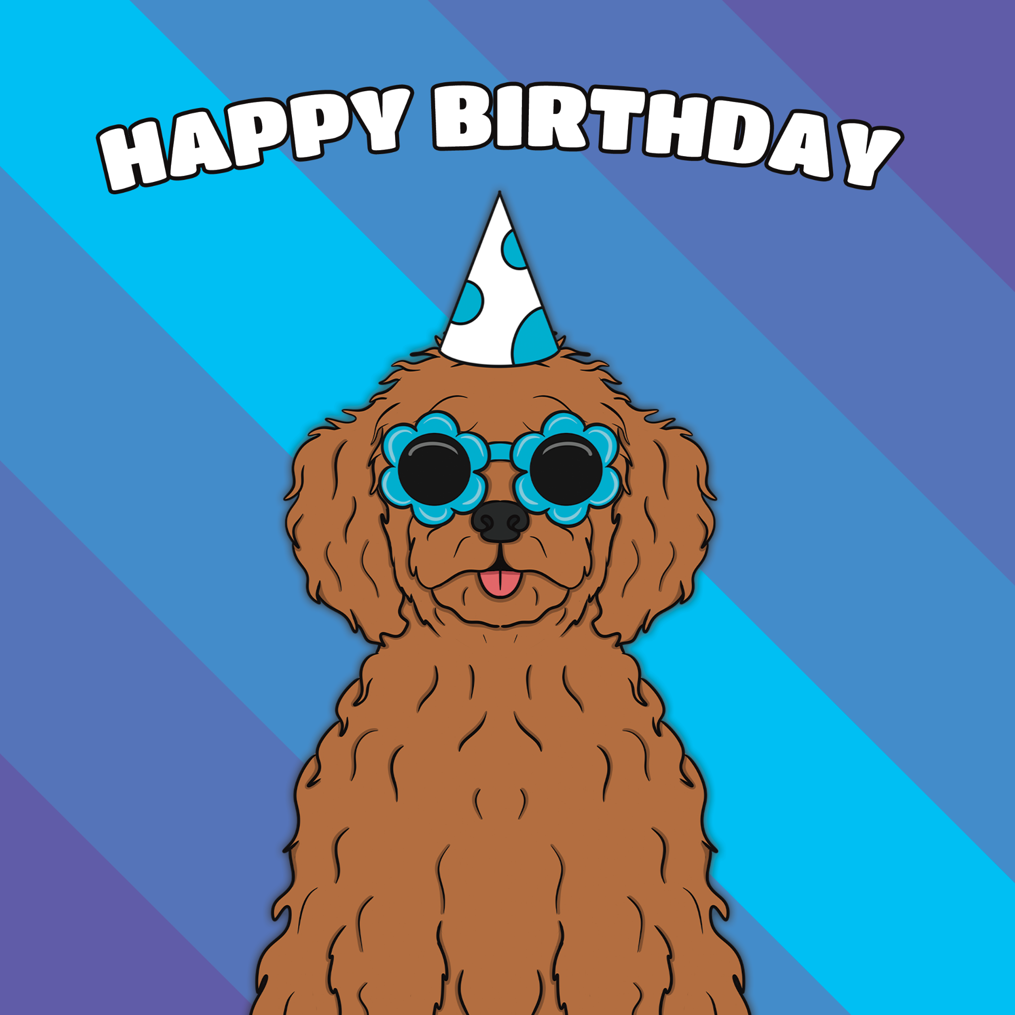 Cool Cockapoo Dog Birthday Card – Boomf