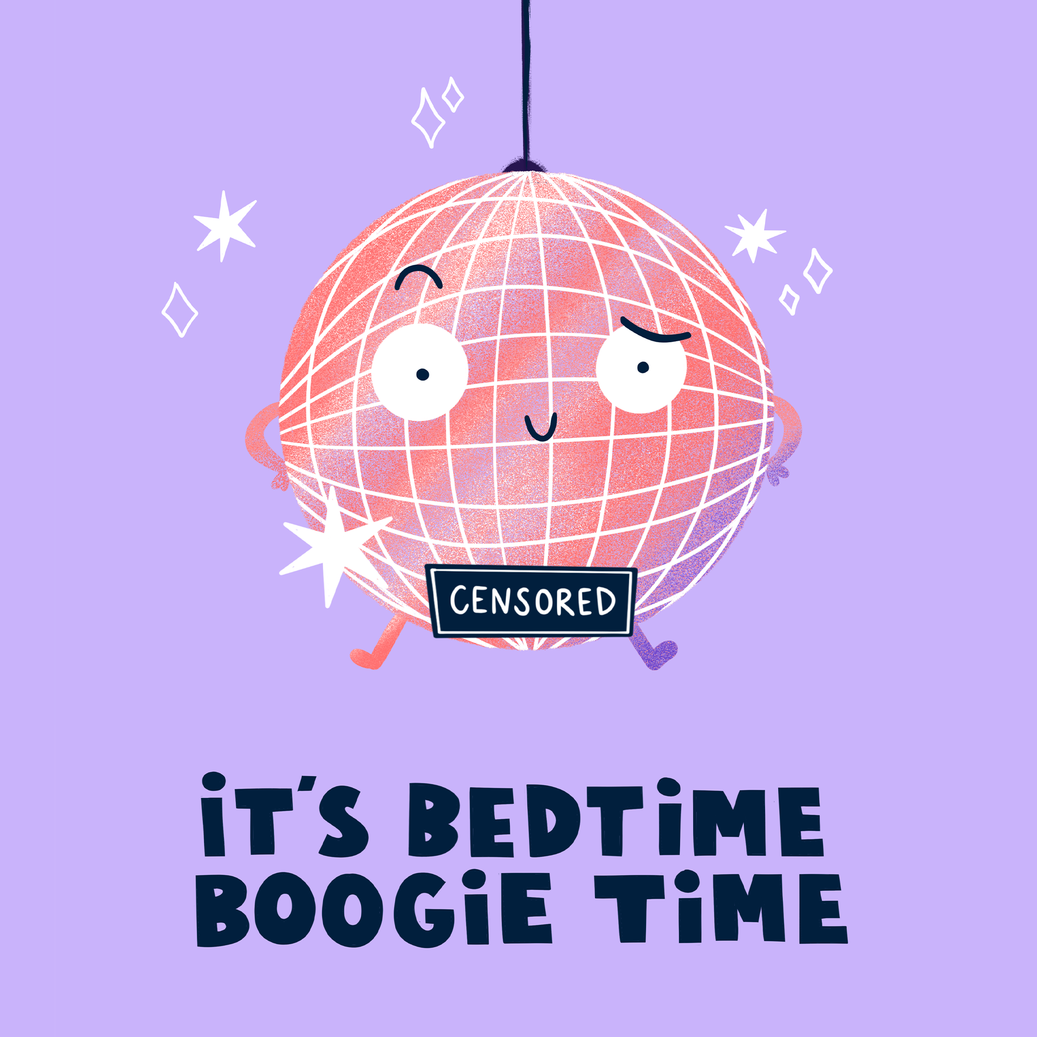 Funny Disco Ball Bedtime Boogie Card – Boomf
