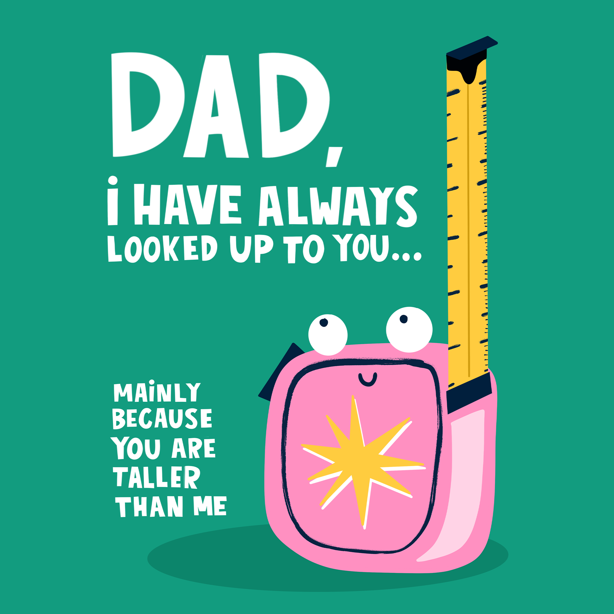 Funny Tape Measure Father's Day Card – Boomf