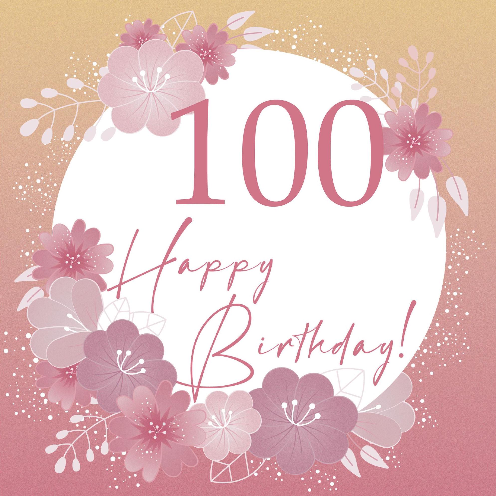 Happy Birthday Flowers 100 Confetti-exploding Greetings Card – Boomf