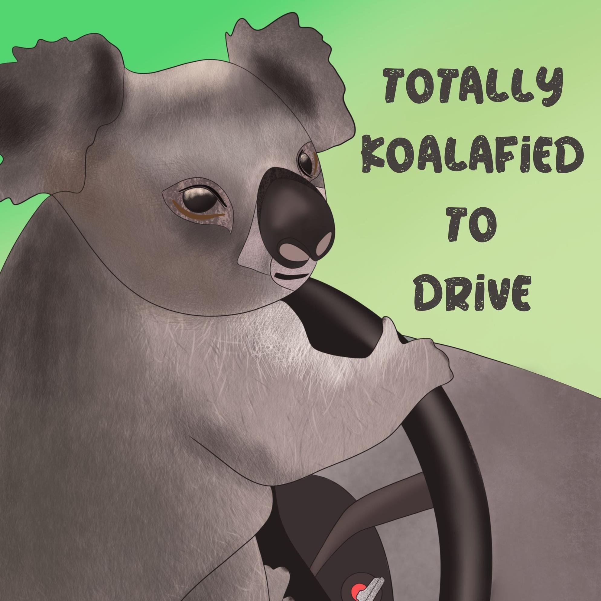 Koalafied To Drive Confetti-exploding Greetings Card – Boomf