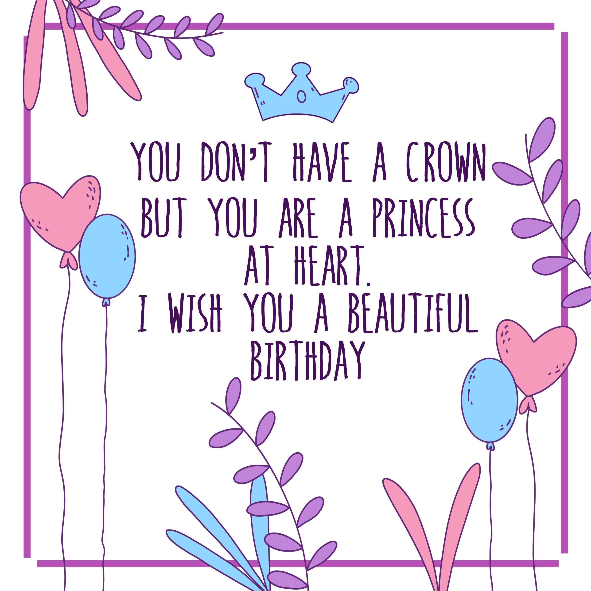 Princess Happy Birthday Wishes Happy Birthday My Little Princess