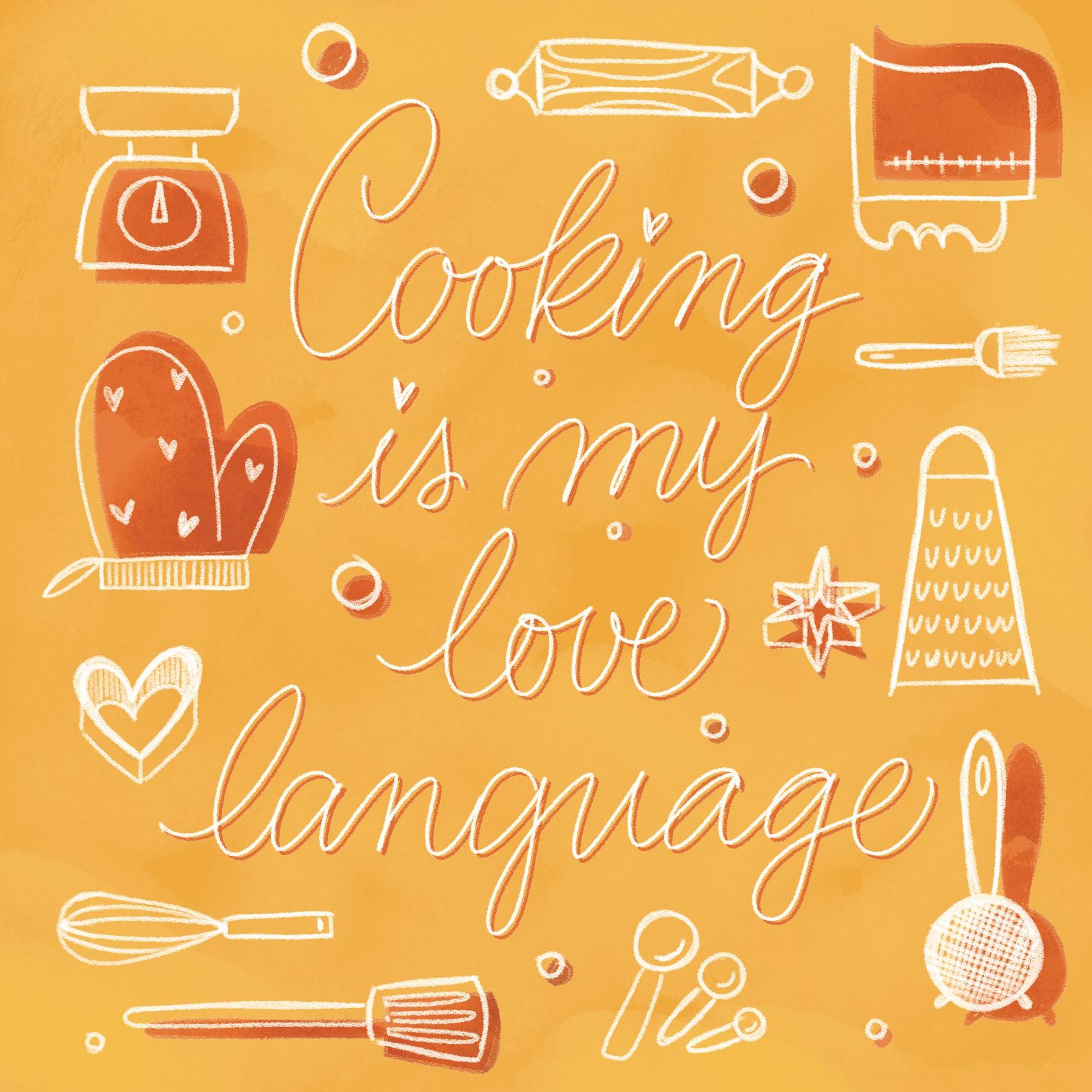 Cooking Is My Love Language Confetti-exploding Greetings Card – Boomf