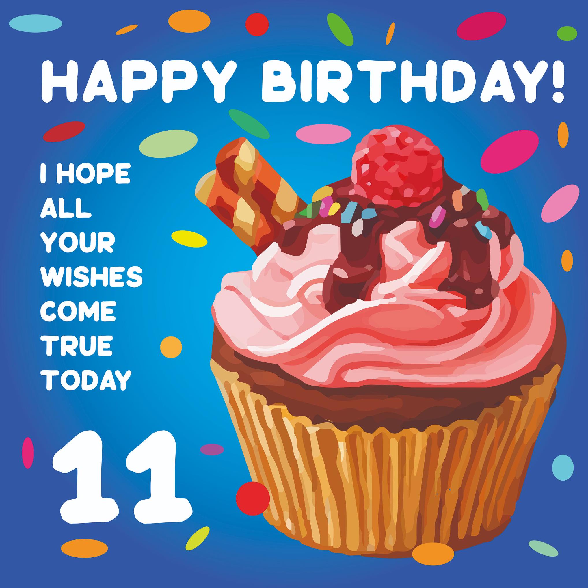 Happy 11th Birthday Cupcake Confetti-exploding Greetings Card – Boomf