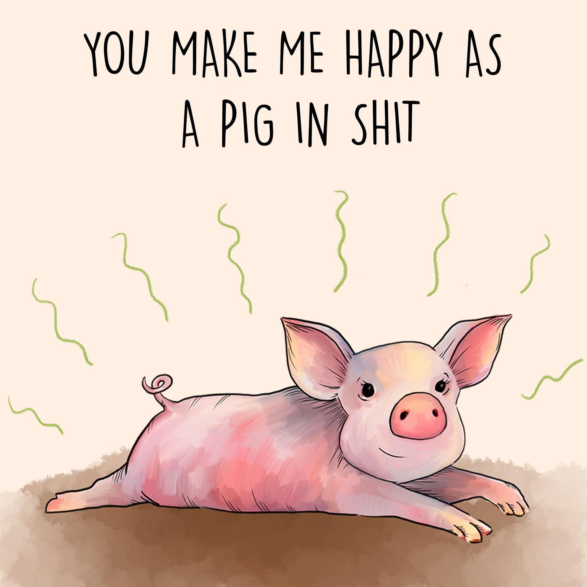 Pig In Shit Confetti-exploding Greetings Card – Boomf