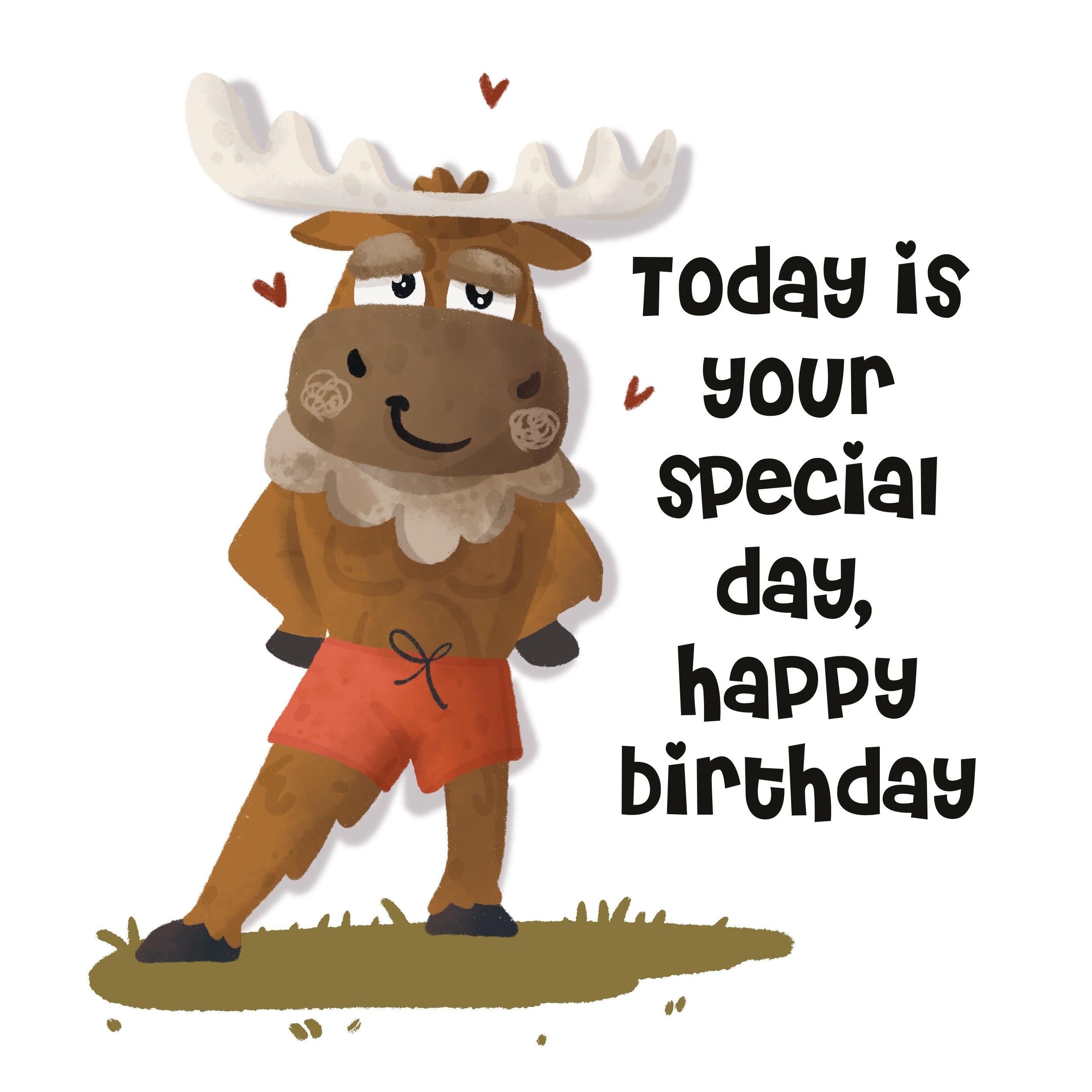 Moose It's Your Special Day Birthday Confetti-exploding Greetings Card ...