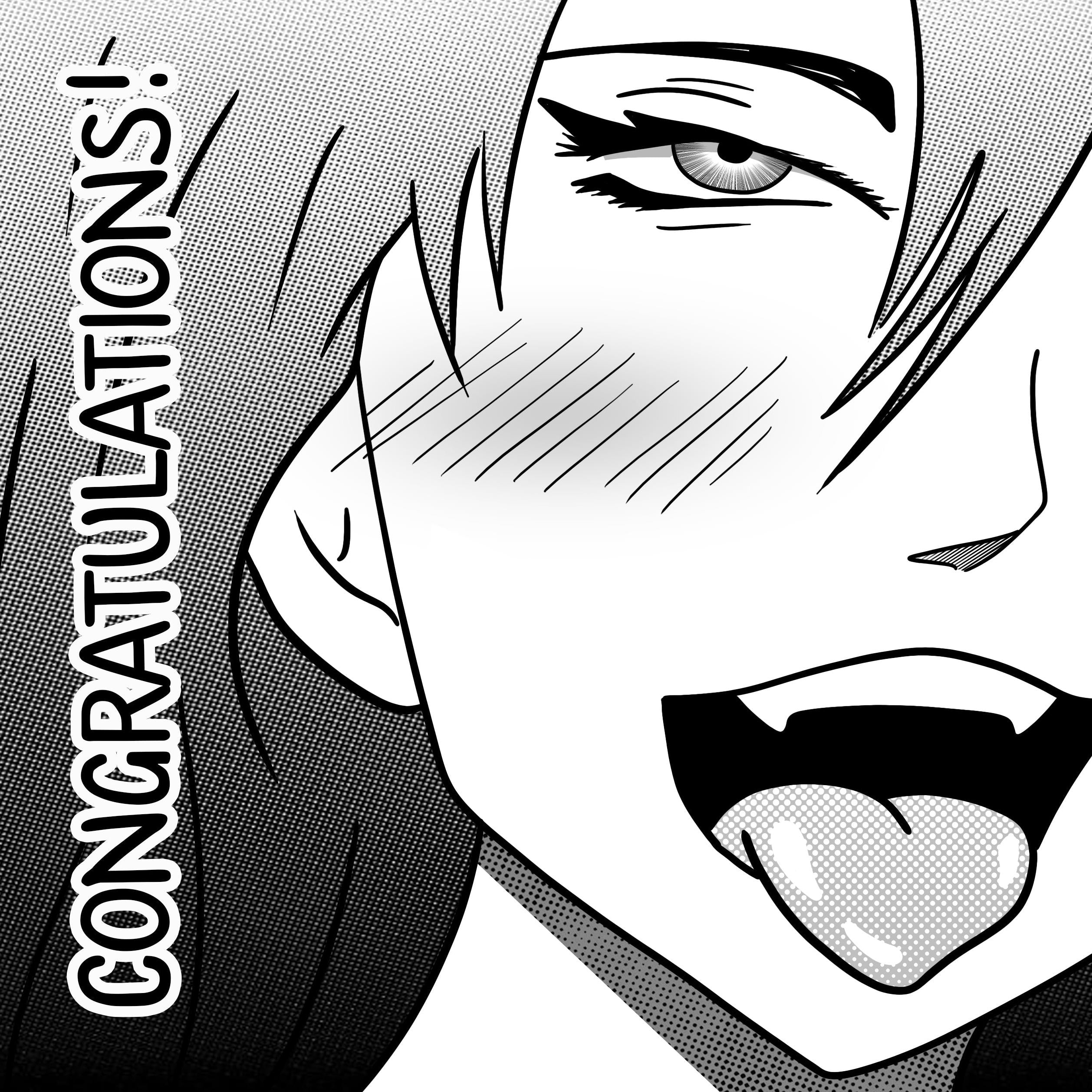 Anime Girl Vampire Congratulations Confetti-exploding Greetings Card ...