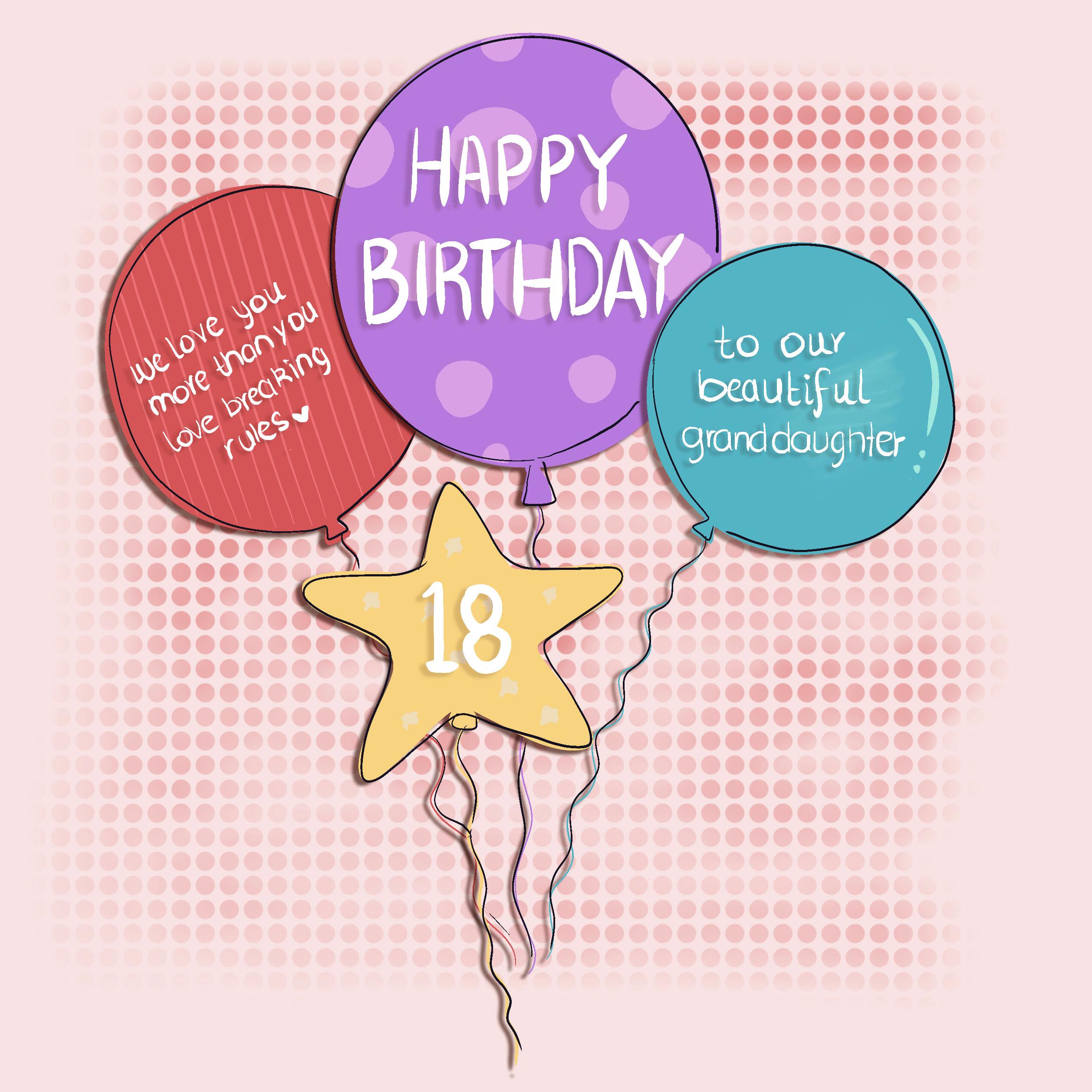 Happy 18th Birthday To Our Granddaughter Granddaughter 18 Birthday