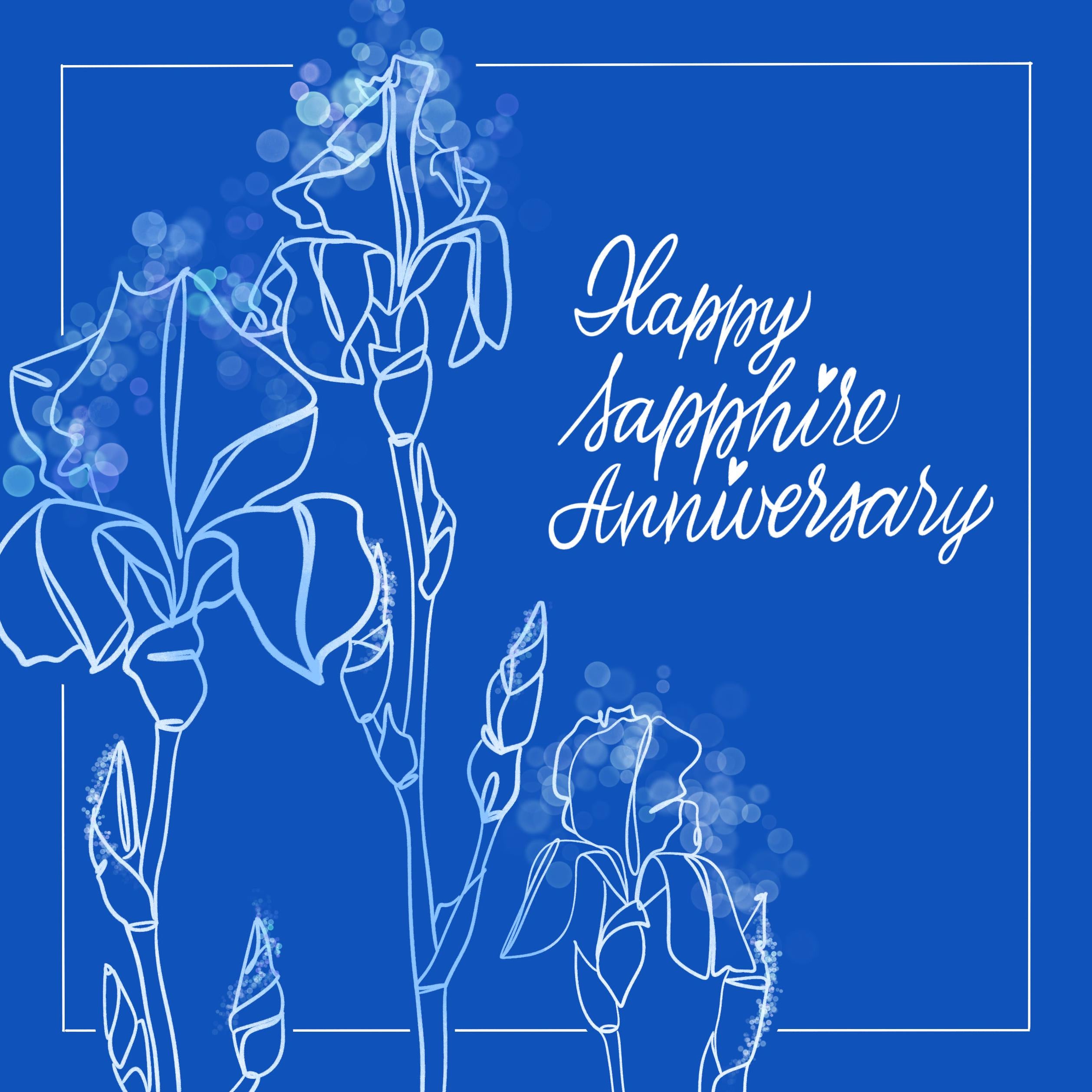 Happy Sapphire Anniversary Confetti-exploding Greetings Card – Boomf