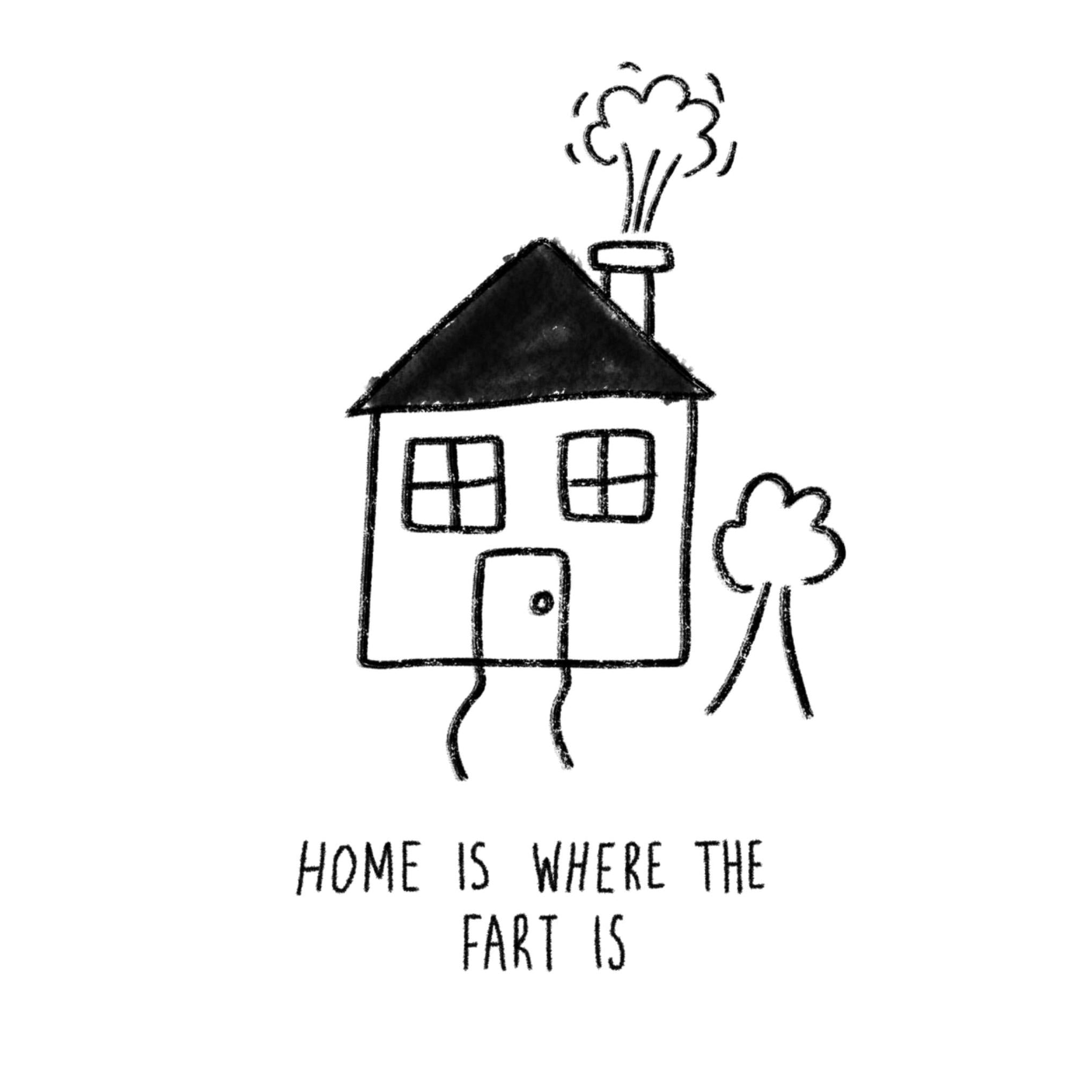 Home Is Where The Fart Is New Home Confetti-exploding Greetings Card ...