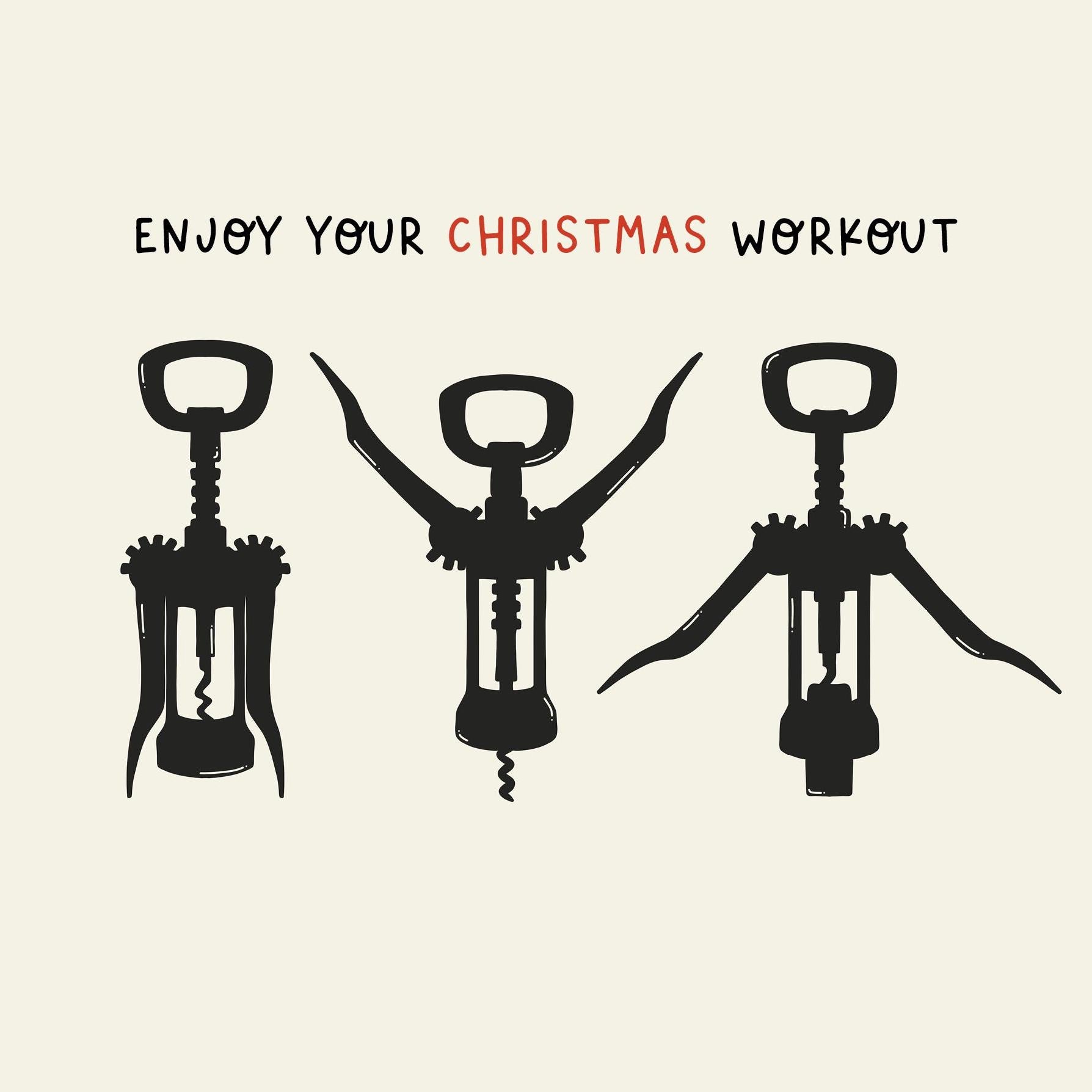 Enjoy Your Christmas Workout Confetti-exploding Greetings Card – Boomf