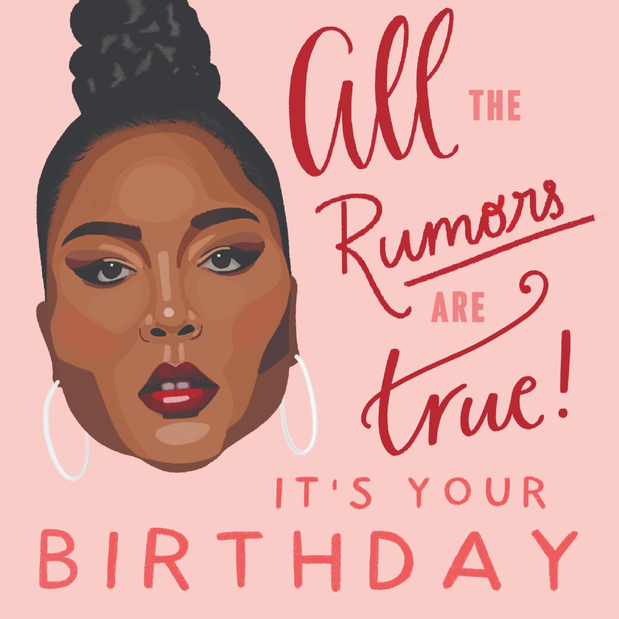 Lizzo Rumors Birthday Confetti-exploding Greetings Card – Boomf