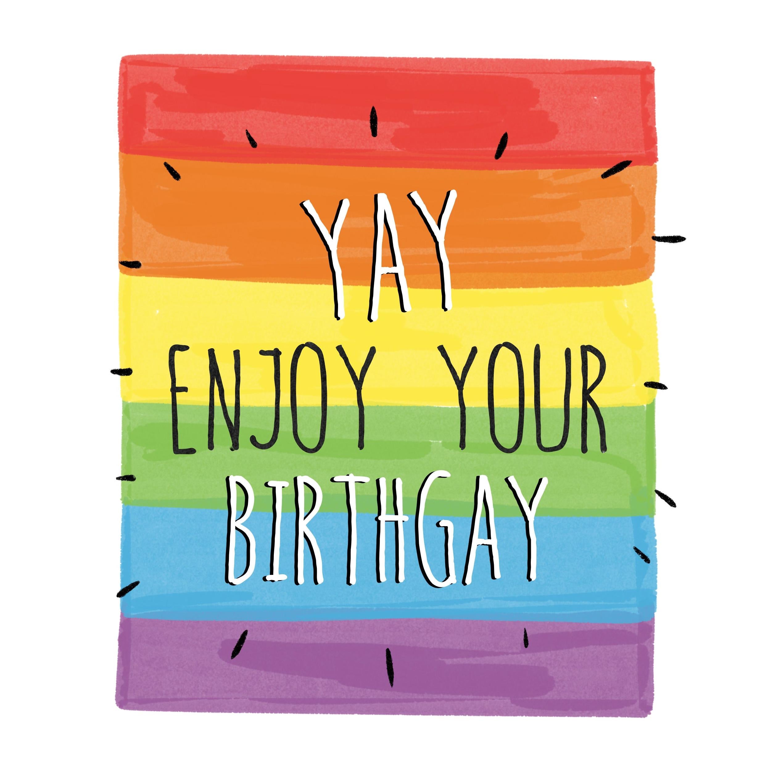 Yay Enjoy Your Birthgay Confetti-exploding Greetings Card – Boomf