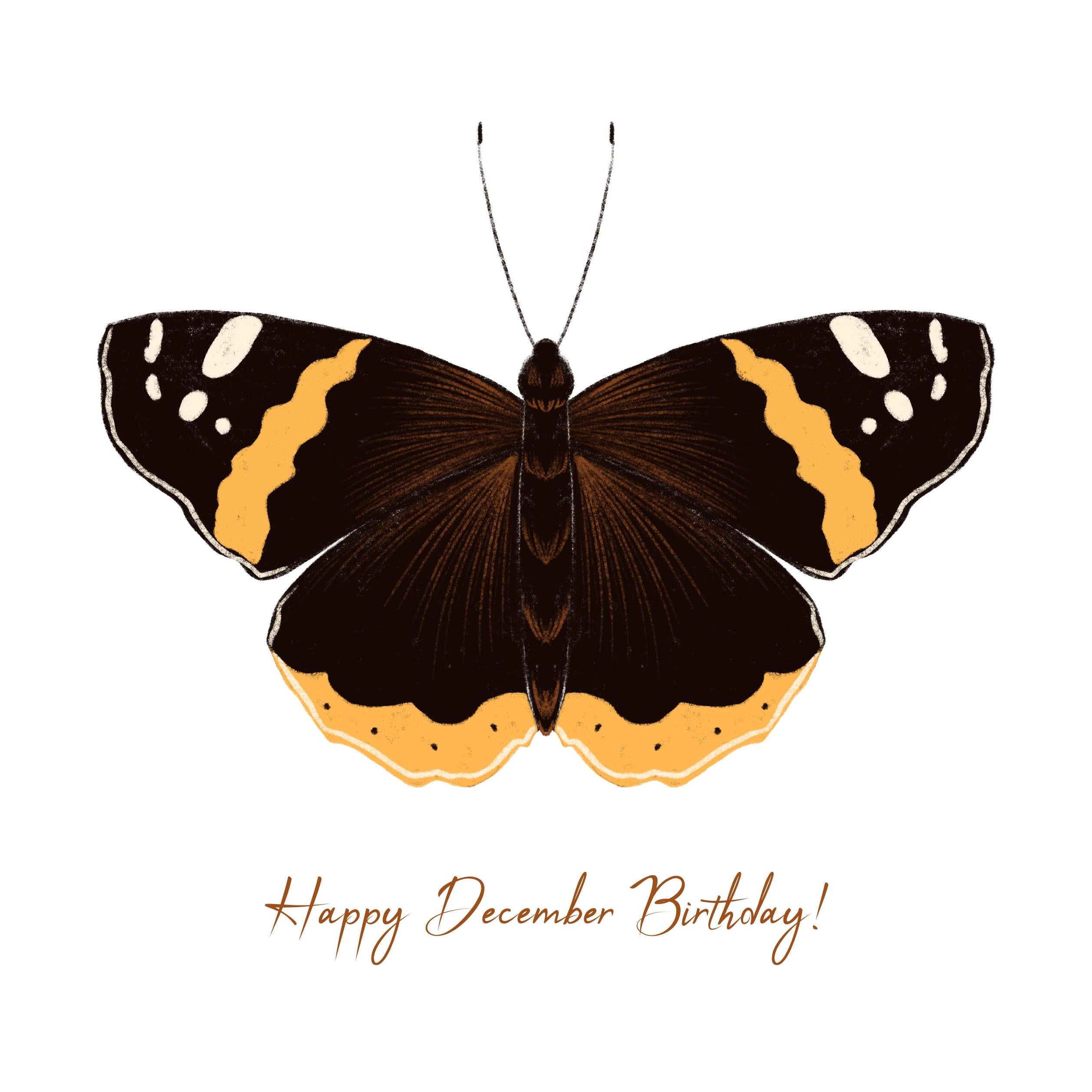Happy December Birthday Butterfly Confetti-exploding Greetings Card – Boomf