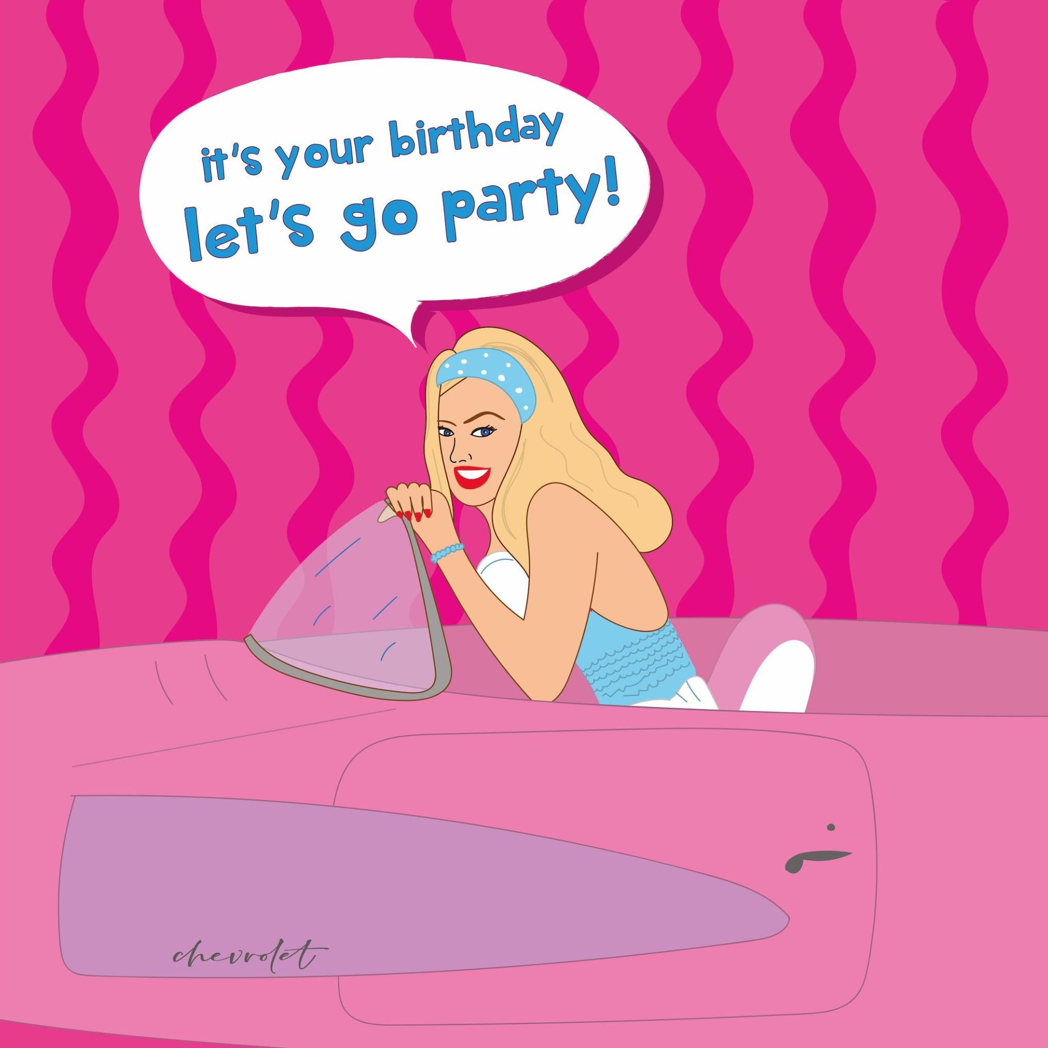 Let's Go Party Barbie Birthday Confetti-exploding Greetings Card – Boomf
