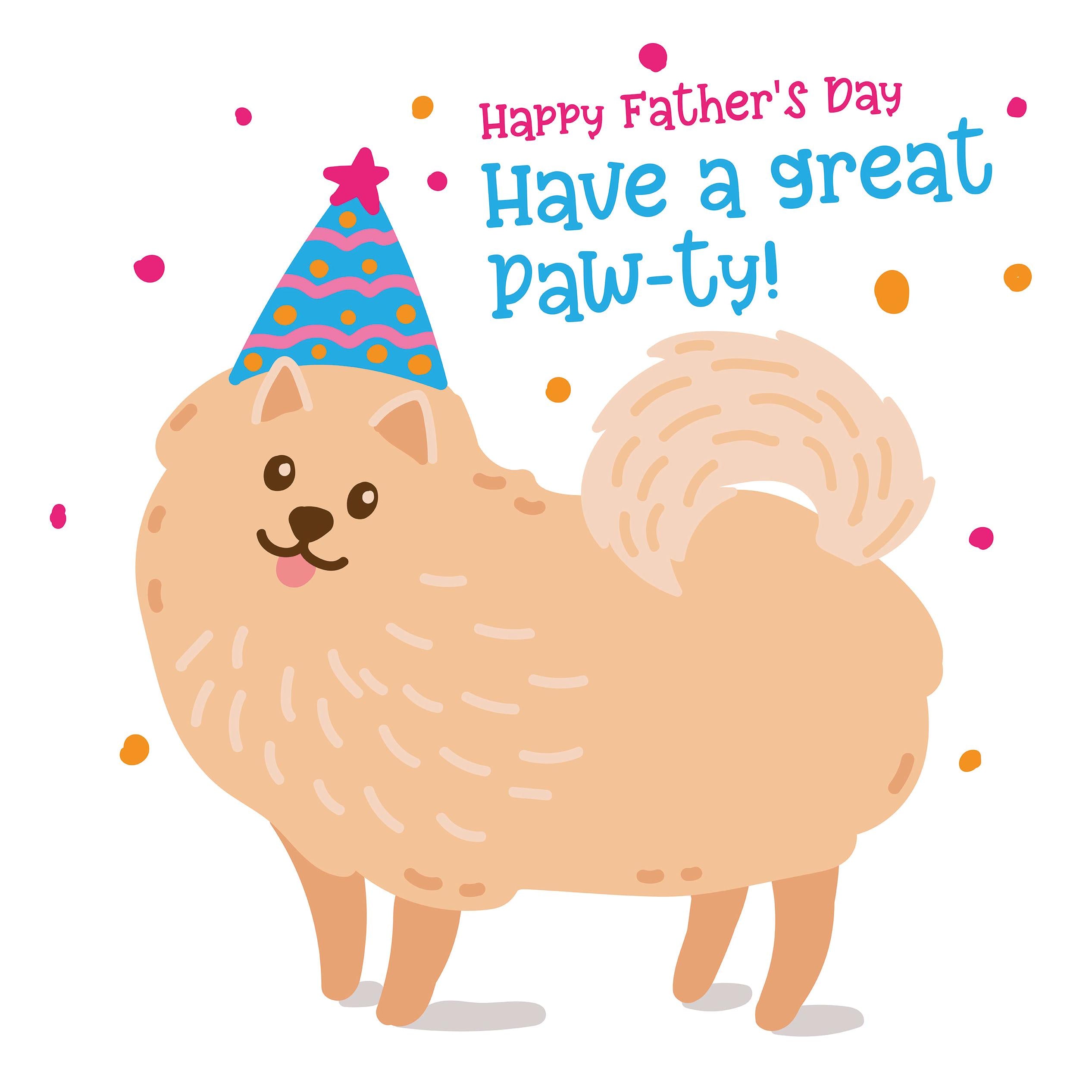 Father's Day Paw-ty Confetti-exploding Greetings Card – Boomf