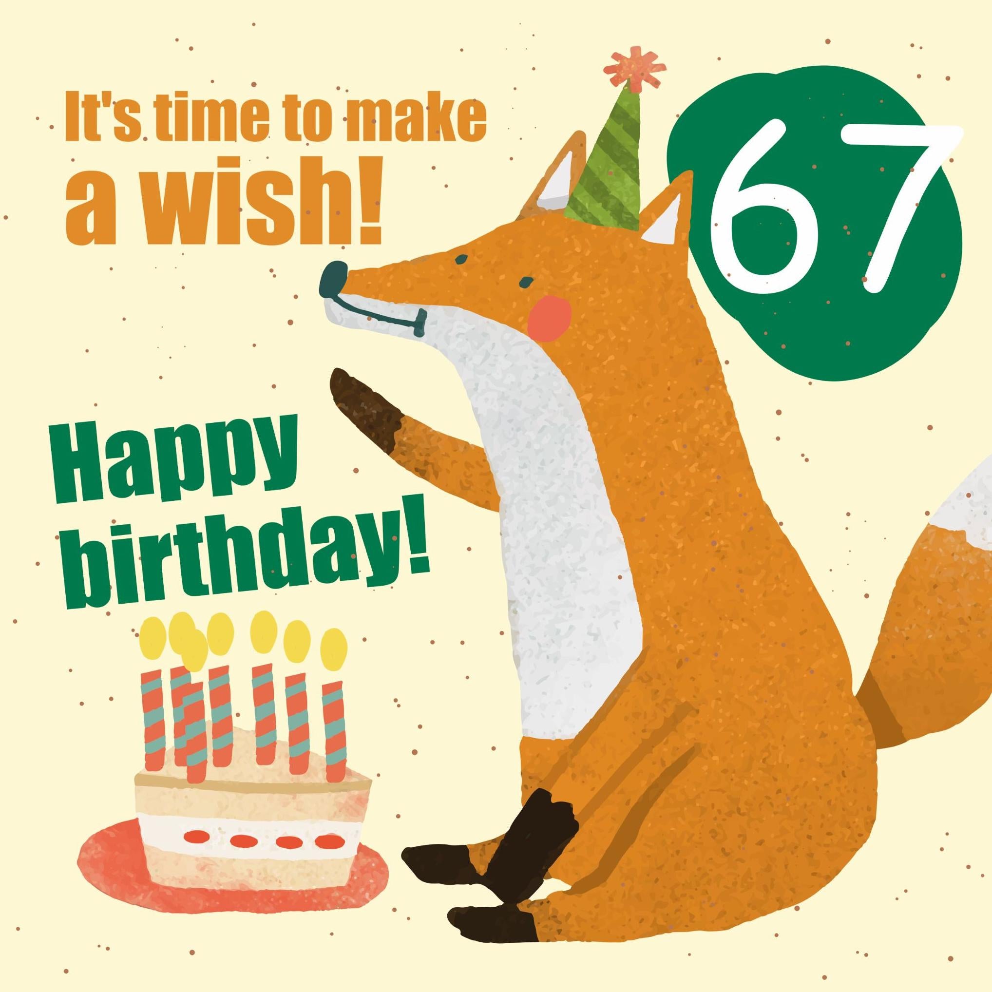 Make a Wish 67th Birthday Confetti-exploding Greetings Card – Boomf