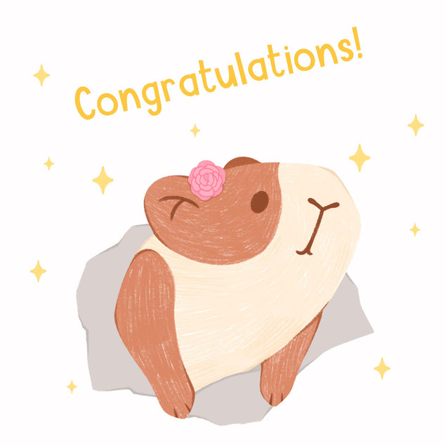 Guinea Pig Congratulations Confetti-exploding Greetings Card – Boomf