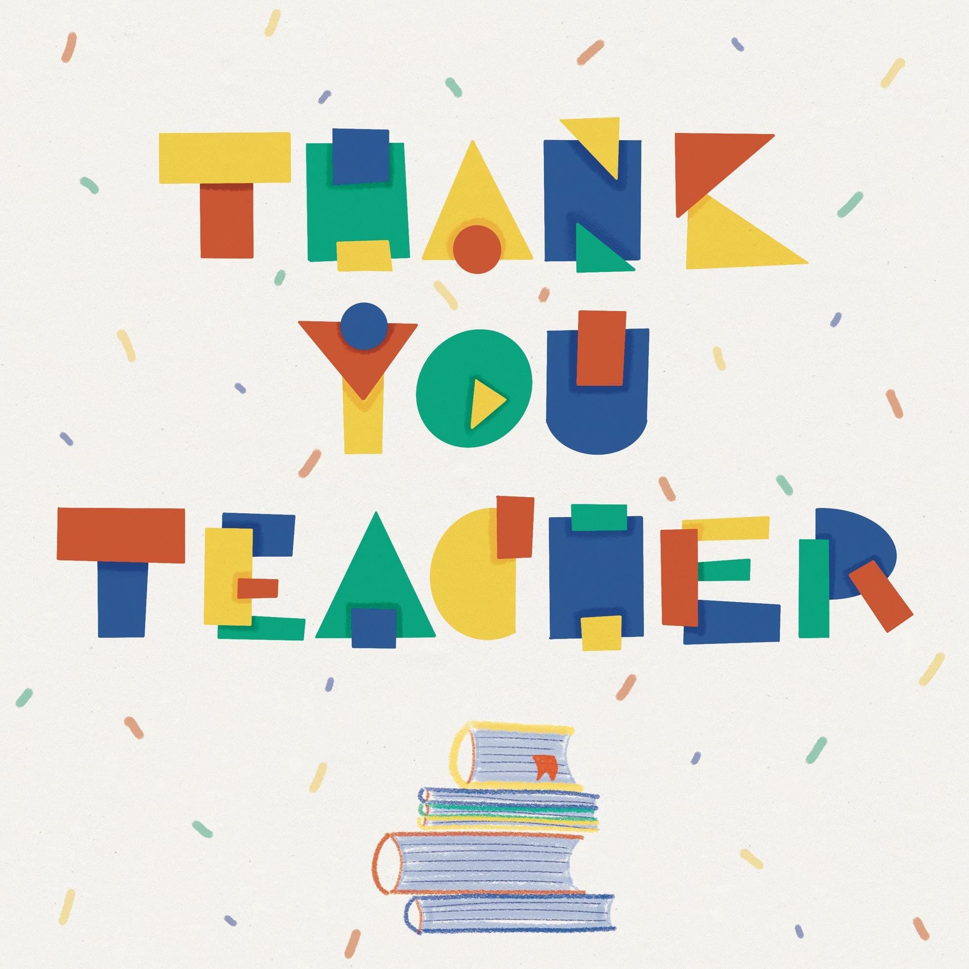 Thank You Teacher Confetti-exploding Greetings Card – Boomf