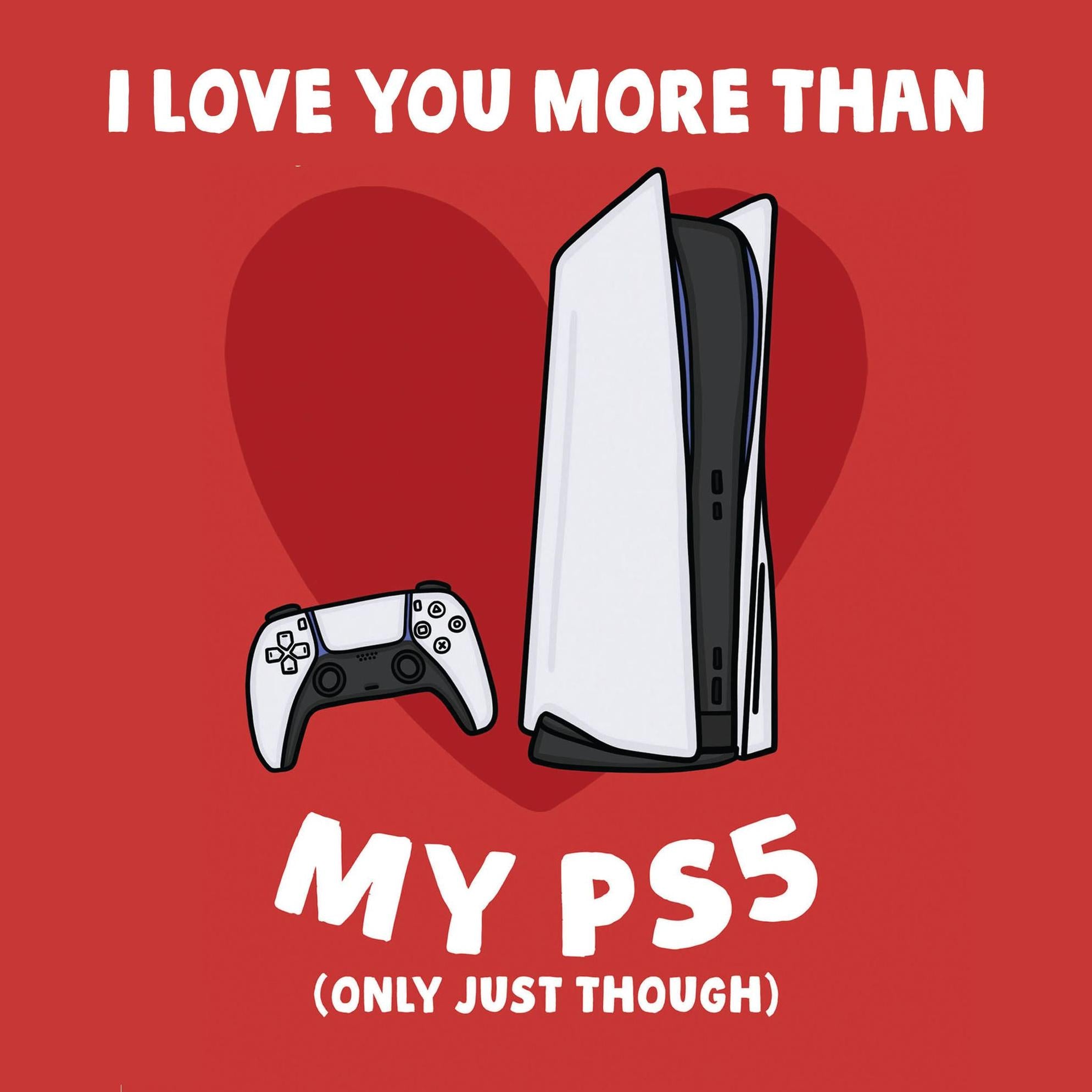 Love You More Than My PS5 Confetti-exploding Greetings Card – Boomf