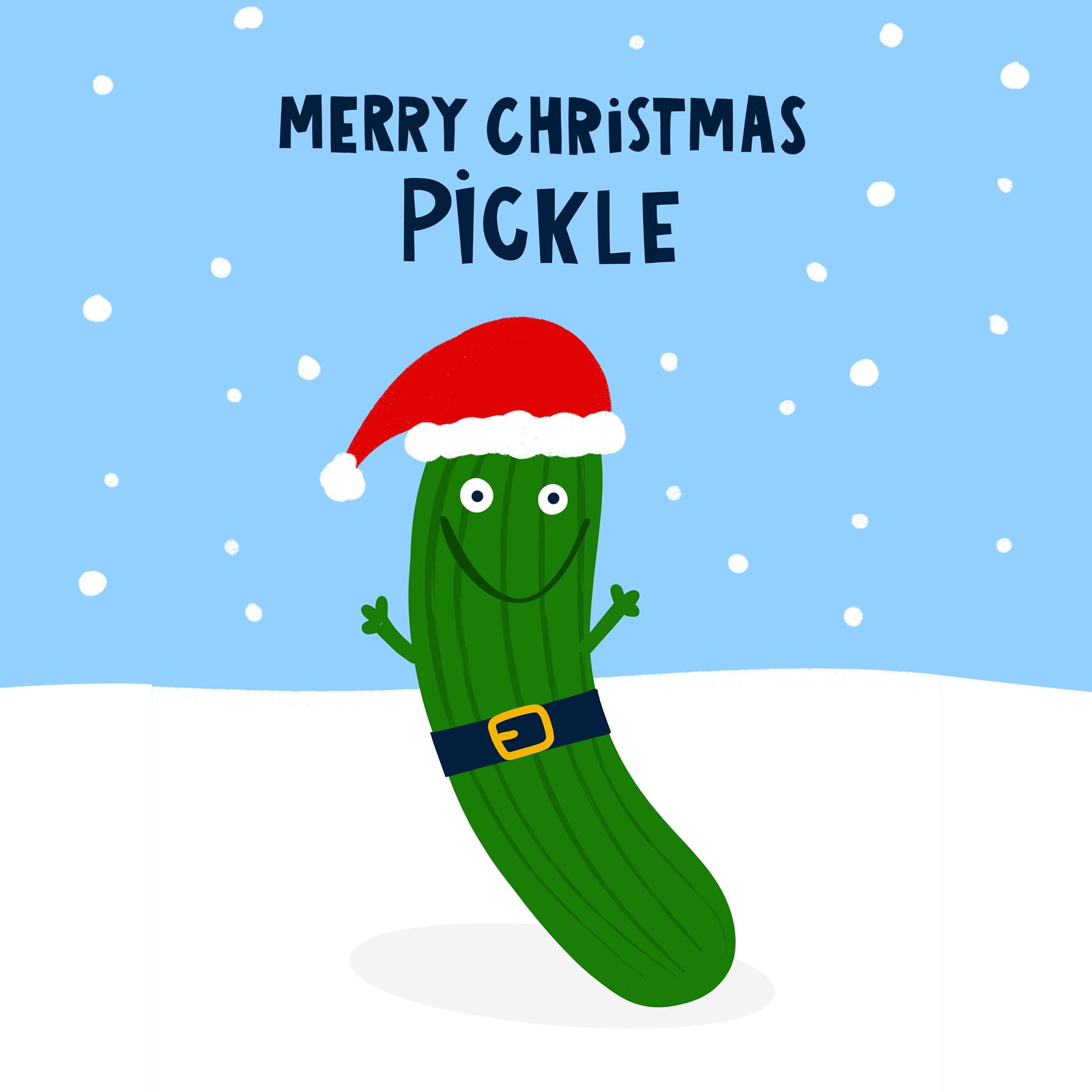 Funny Pickle Christmas Confetti-exploding Greetings Card – Boomf