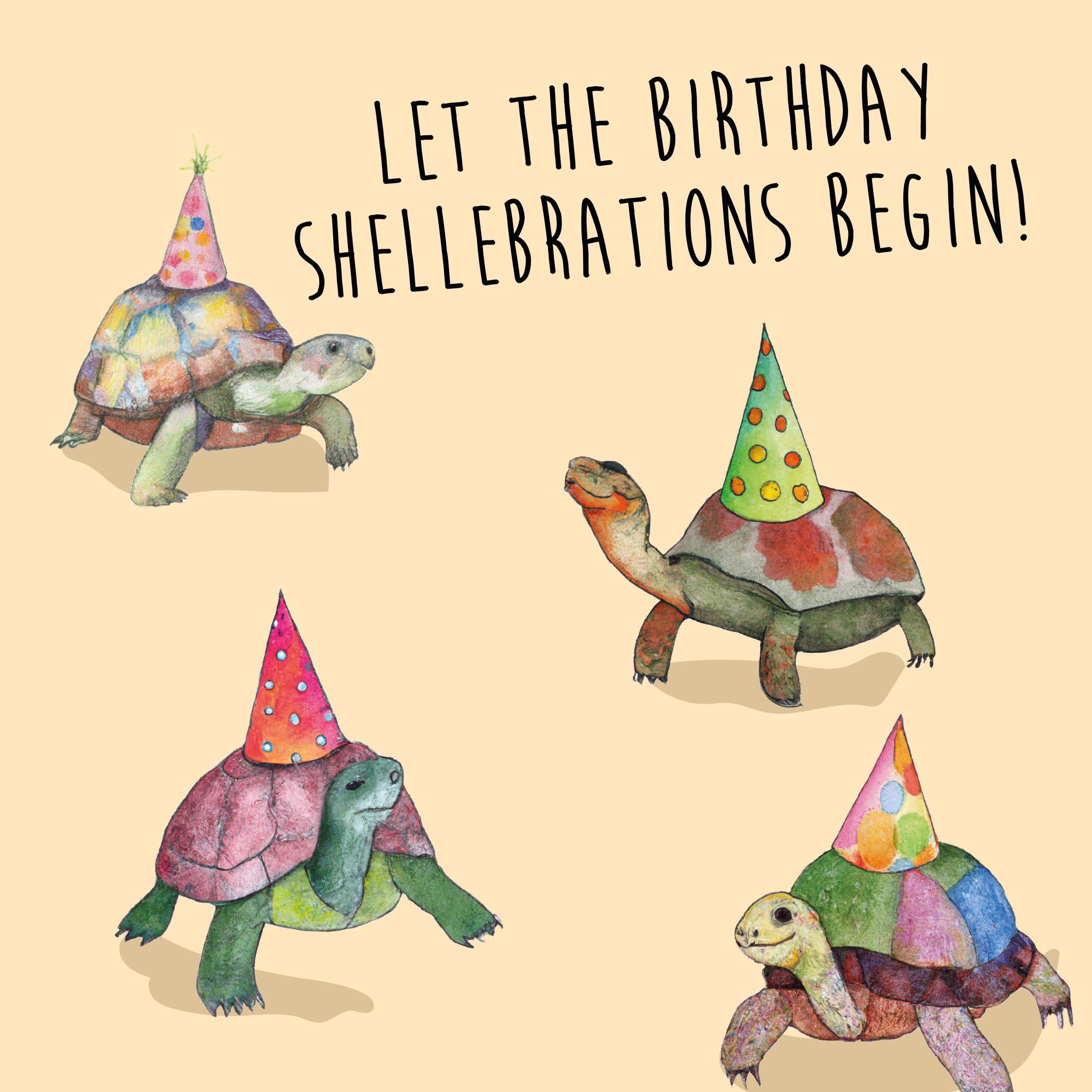 Let The Birthday Shellebrations Begin Festive Turtles Birthday Confett ...