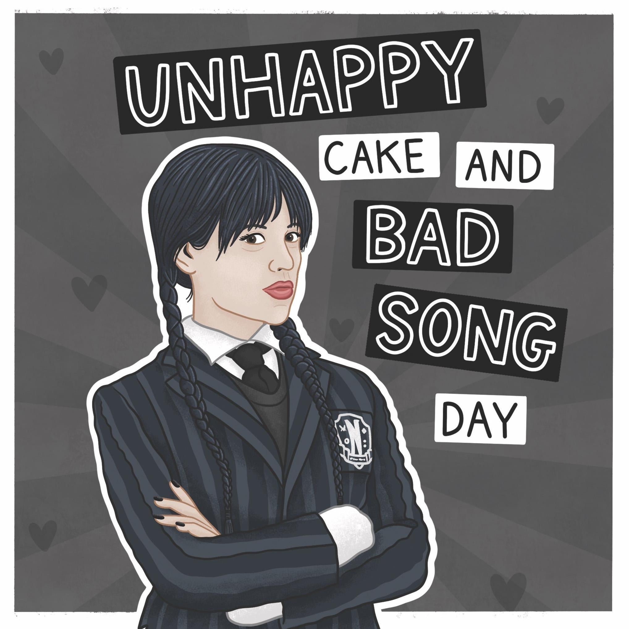 Unhappy Cake And Bad Song Birthday Confetti-exploding Greetings Card ...