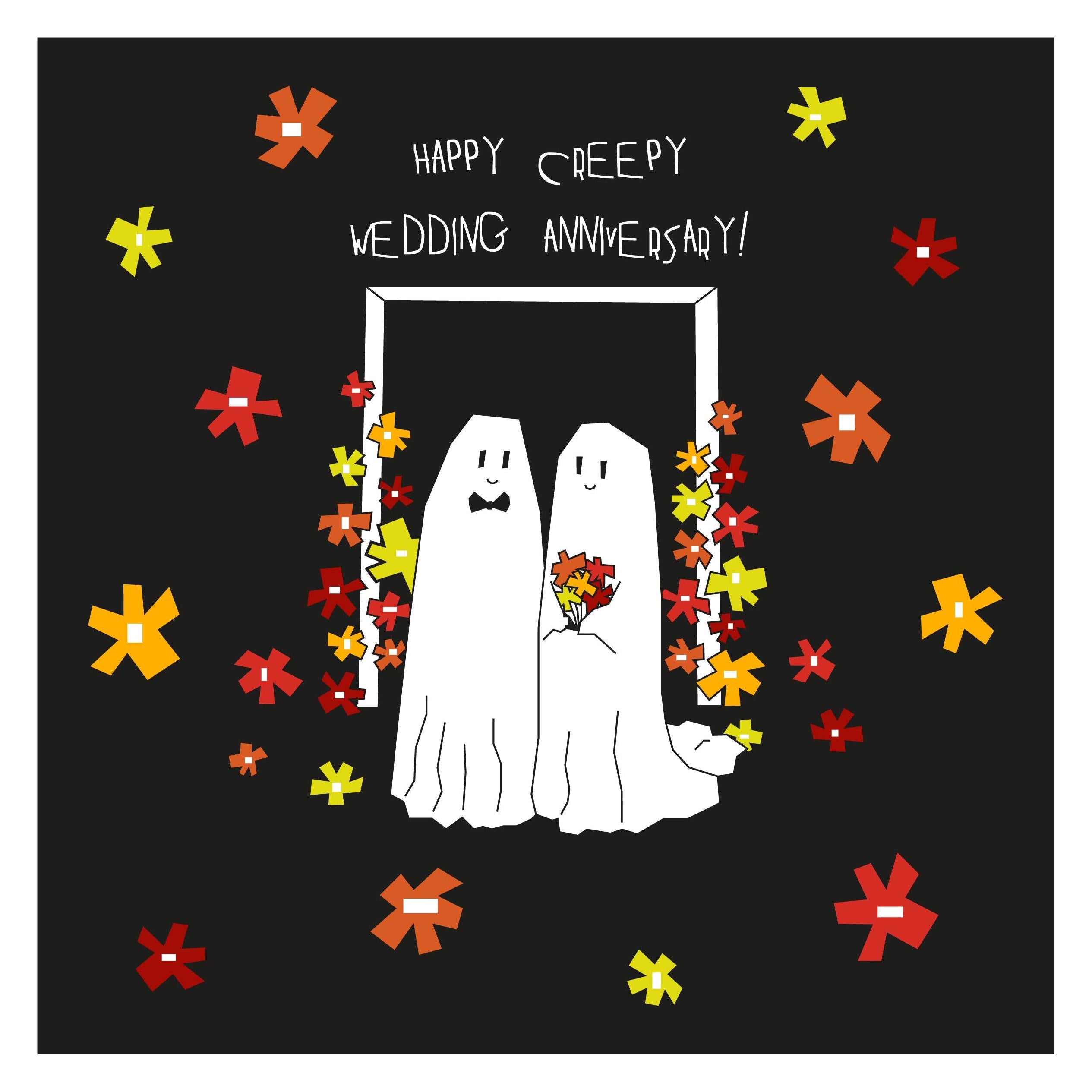 Happy Creepy Wedding Anniversary Confetti-exploding Greetings Card – Boomf