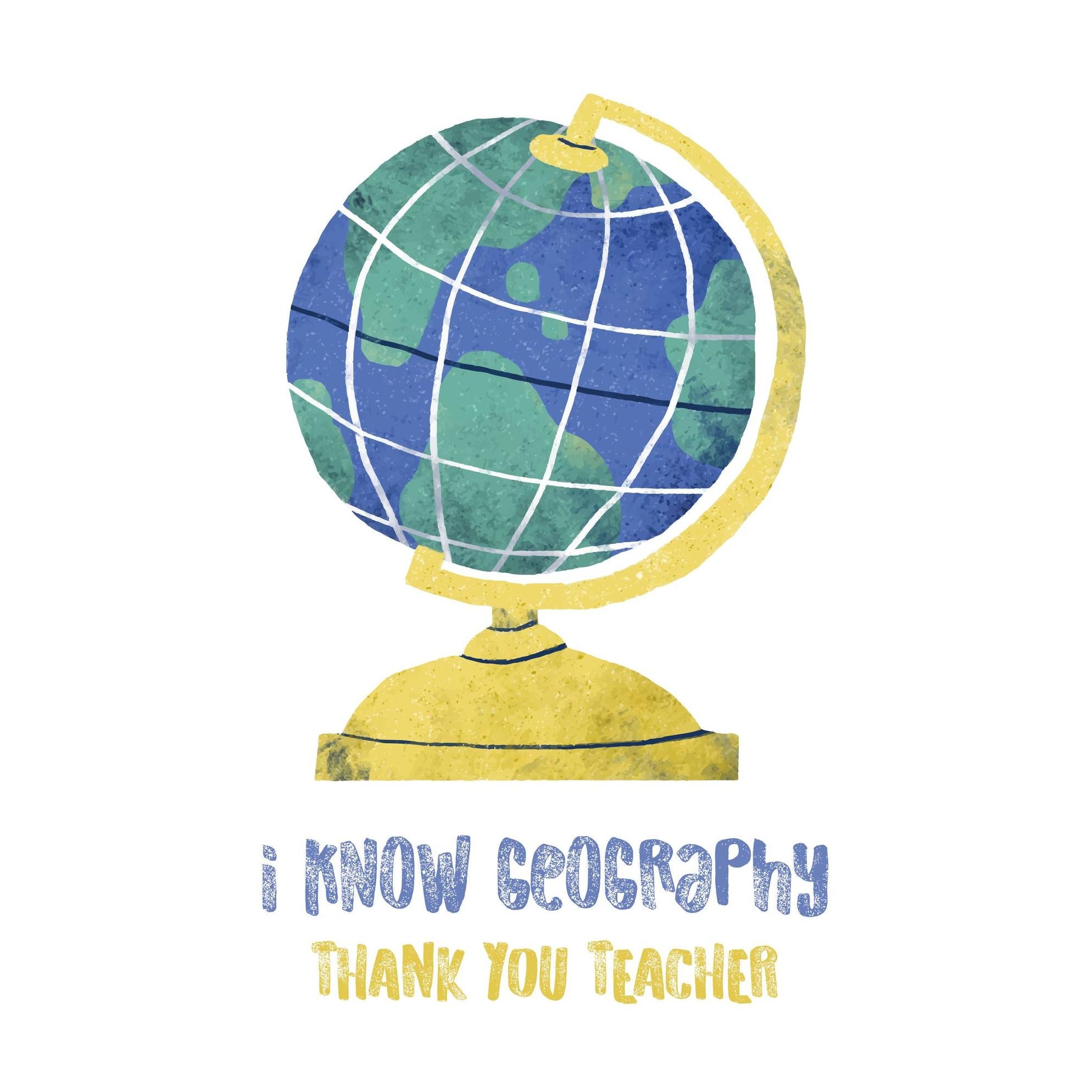 I Know Geography Teacher Confetti-exploding Greetings Card – Boomf