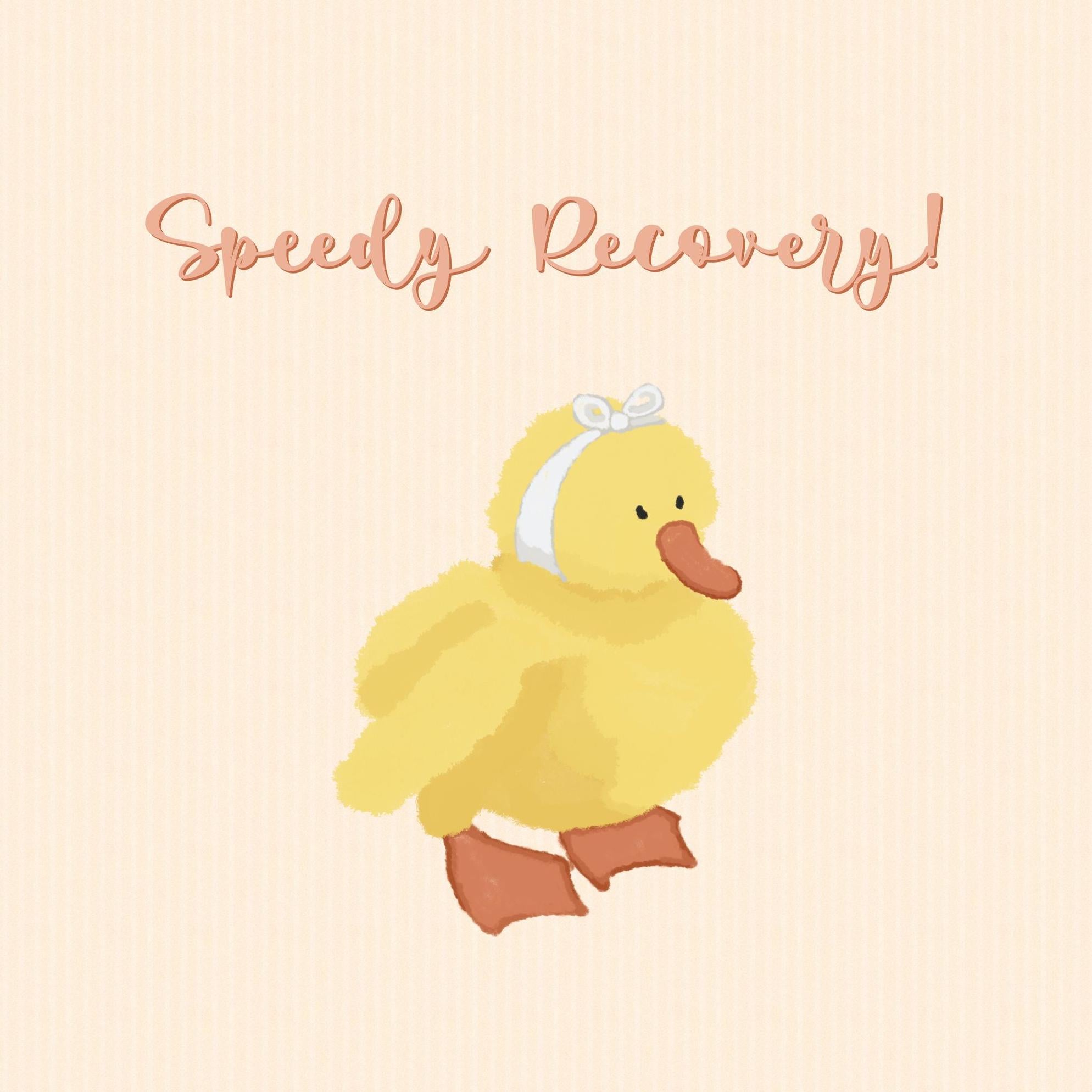 Speedy Recovery Duck Confetti-exploding Greetings Card – Boomf