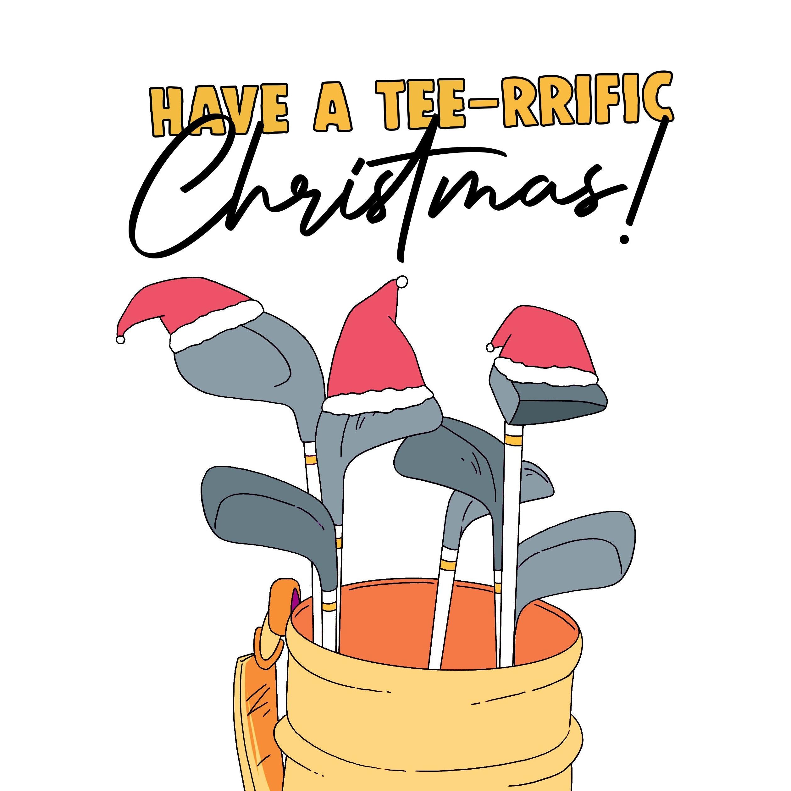 Merry Christmas Golf Confetti-exploding Greetings Card – Boomf