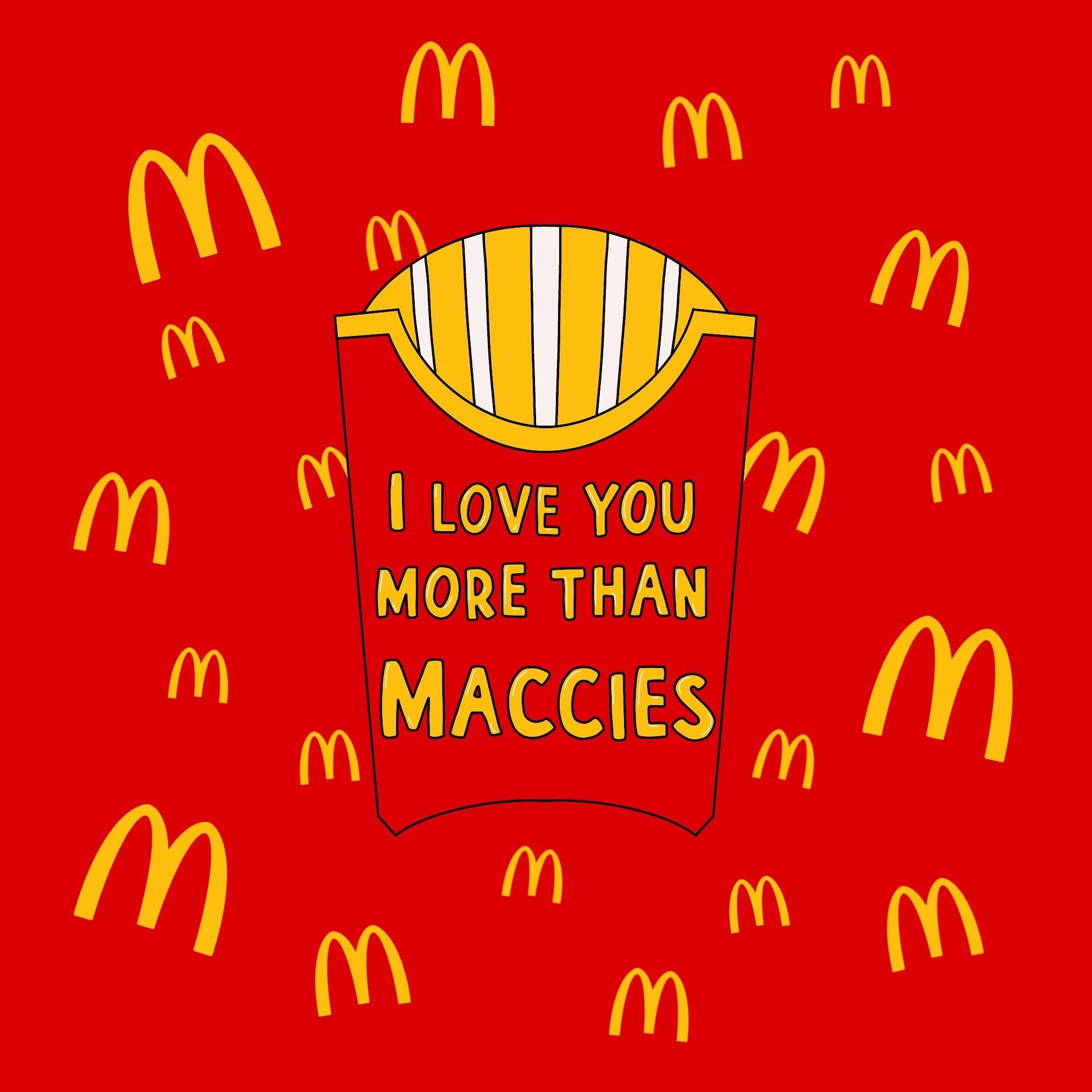I Love You More Than Maccies Confetti-exploding Greetings Card – Boomf