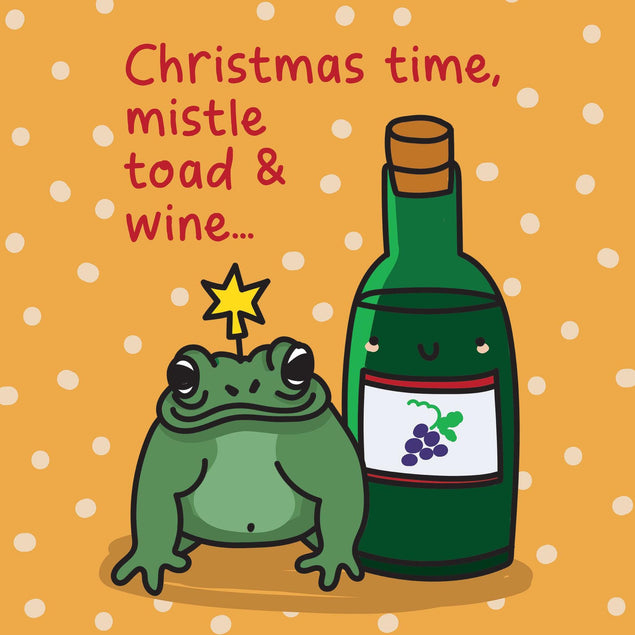 Mistle Toad and Wine Christmas Confetti-exploding Greetings Card – Boomf
