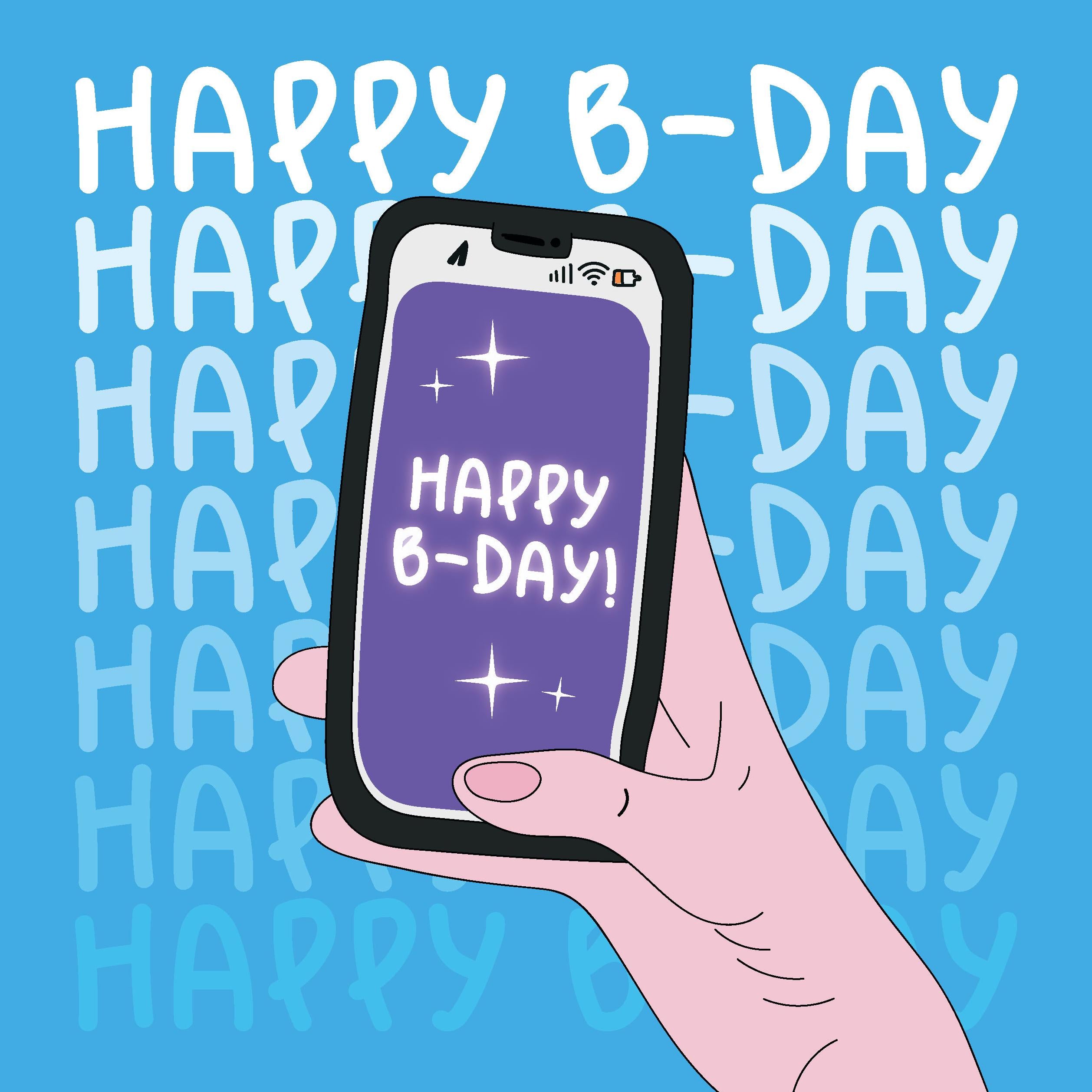Happy Birthday Zoomer Phone Confetti-exploding Greetings Card – Boomf
