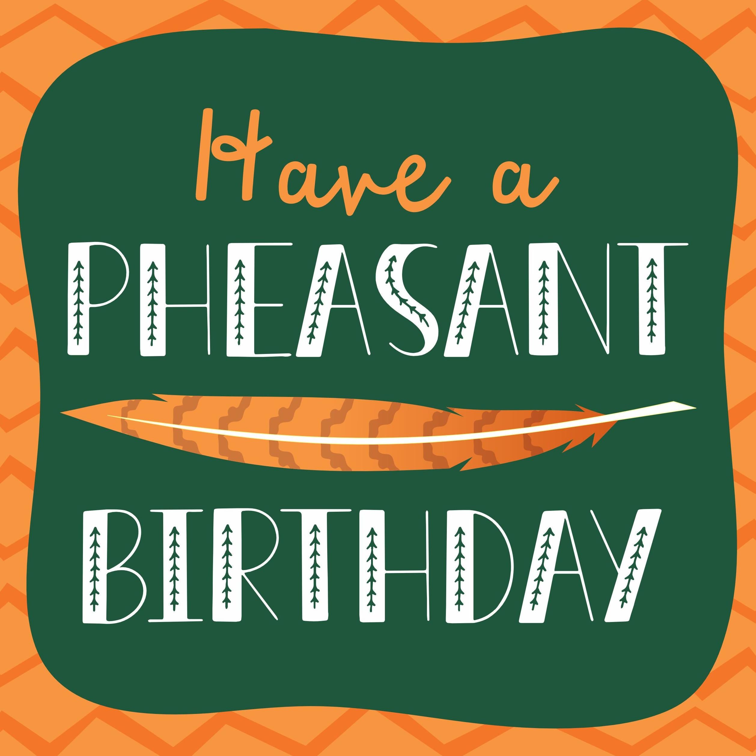Have A Pheasant Birthday Confetti-exploding Greetings Card – Boomf