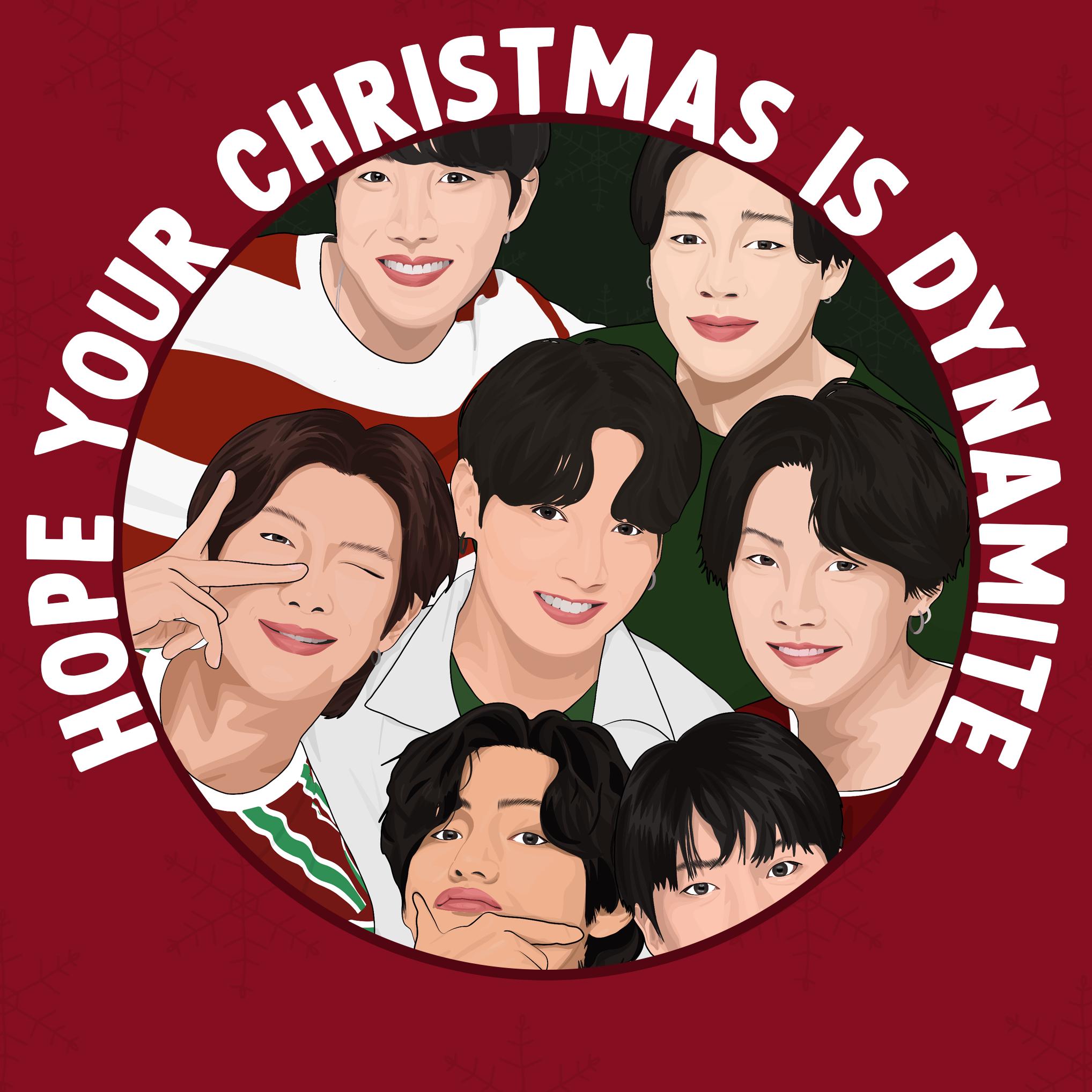 BTS Dynamite Christmas Confetti-exploding Greetings Card – Boomf