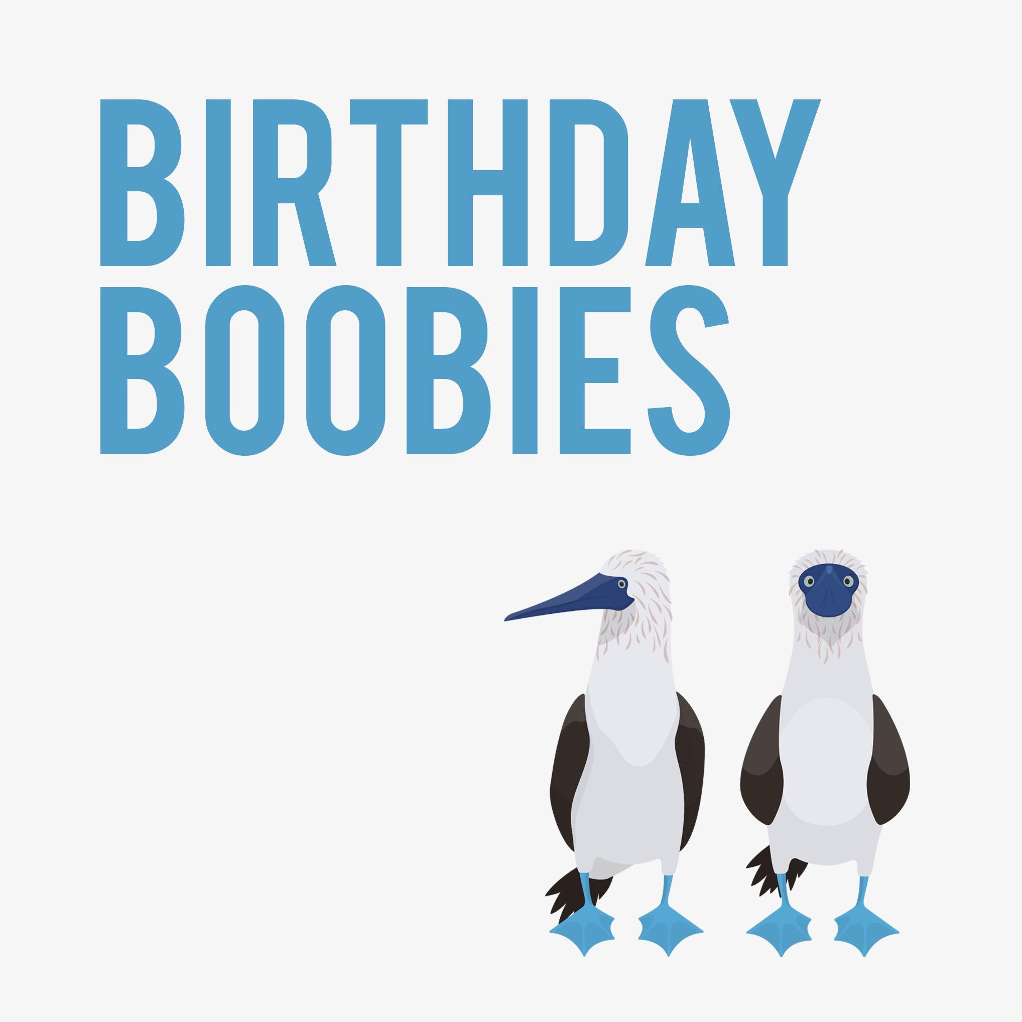 Rude Bird Birthday Boobies Confetti-exploding Greetings Card – Boomf
