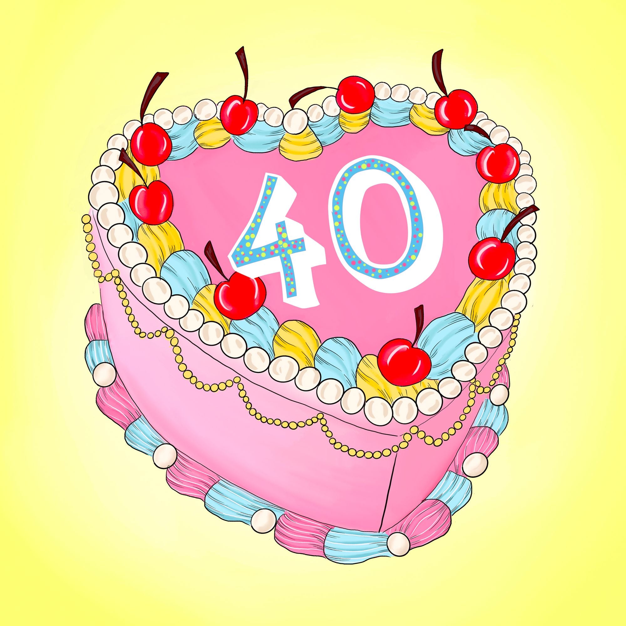 40 Birthday Cake Card – Boomf