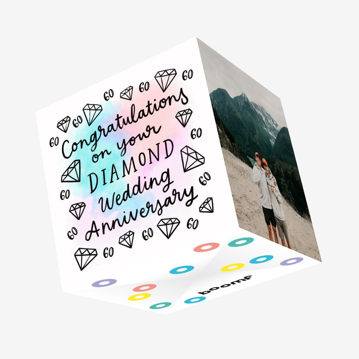 Congratulations 60th Wedding Anniversary Confetti-exploding Greetings ...