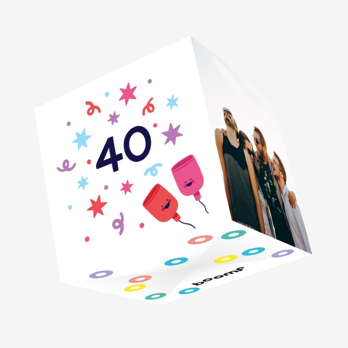 Age 40 Confetti-exploding Greetings Card – Boomf