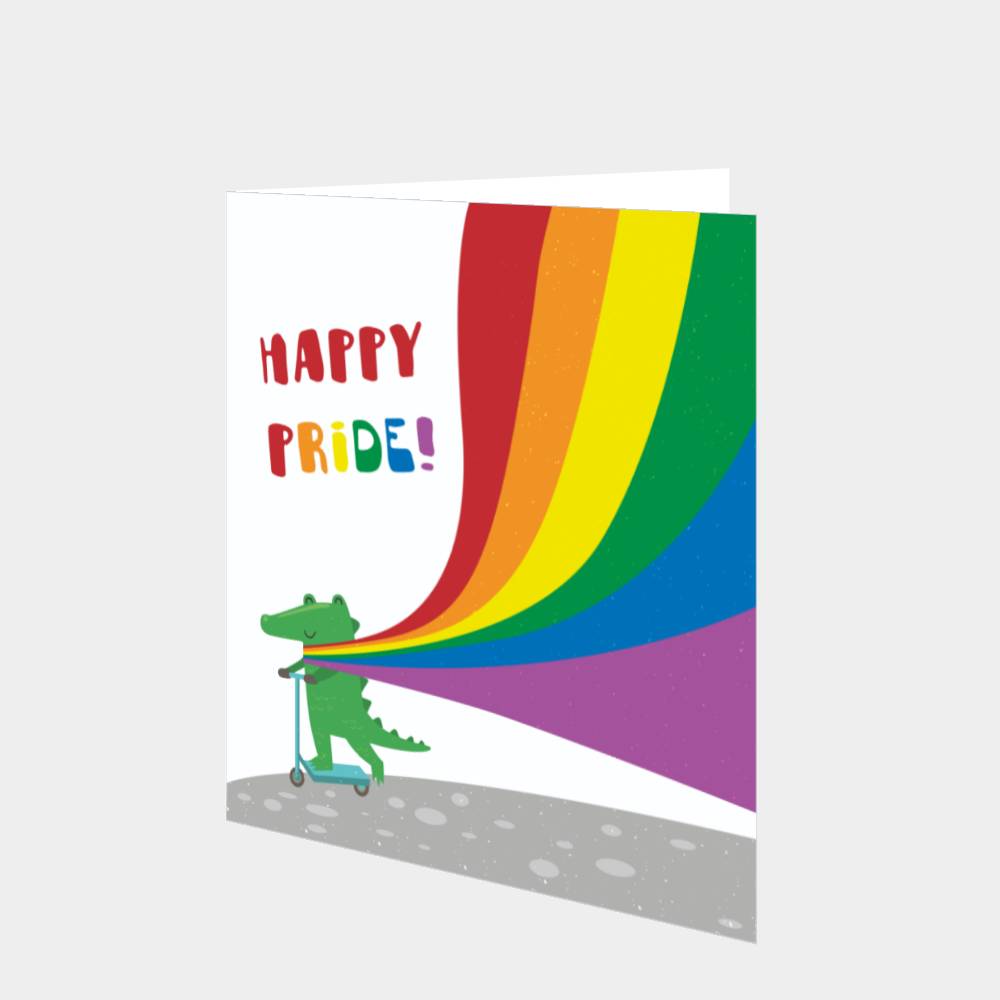 Happy Pride Crocodile Card – Boomf