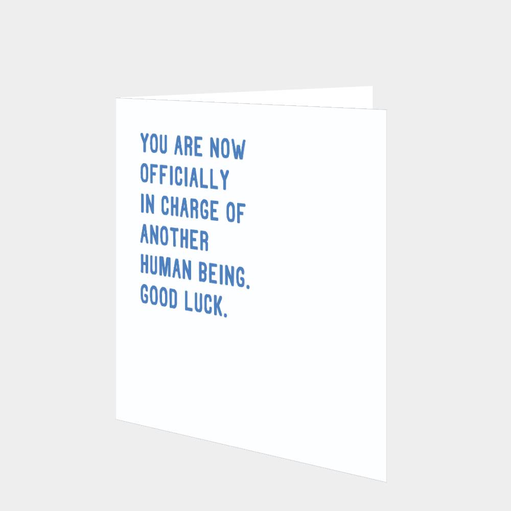 In Charge Of Human Being Card – Boomf
