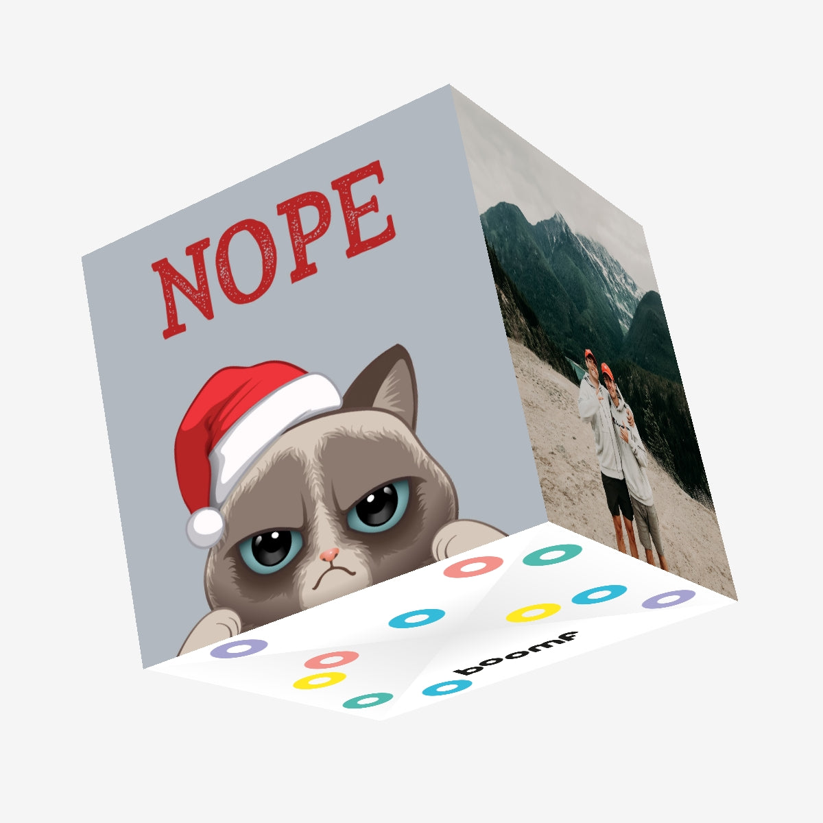 Cat Nope Christmas Confetti-exploding Greetings Card – Boomf