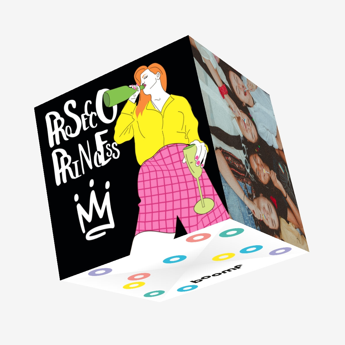 Prosecco Princess Confetti-exploding Greetings Card – Boomf