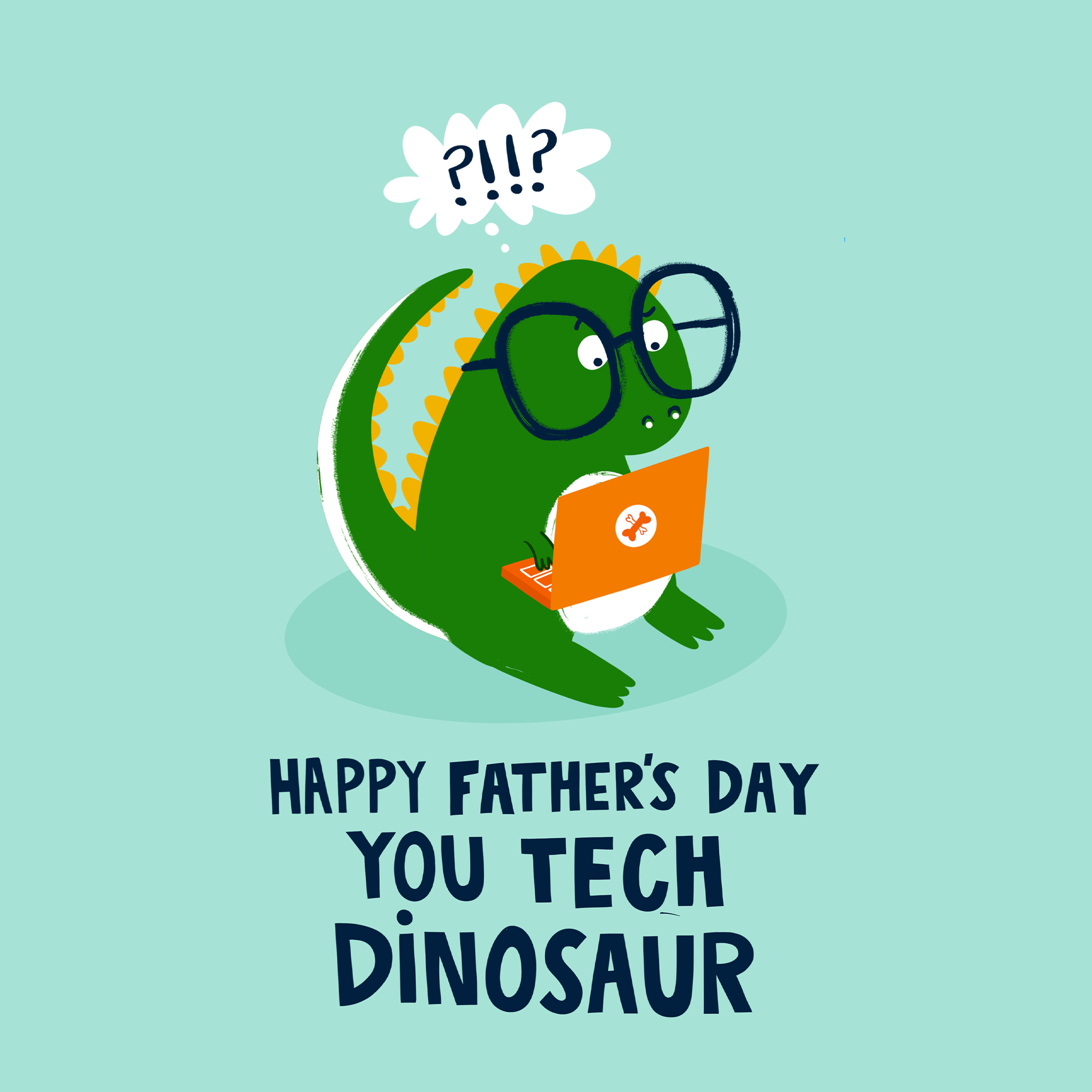 Tech Dinosaur Father's Day Card – Boomf
