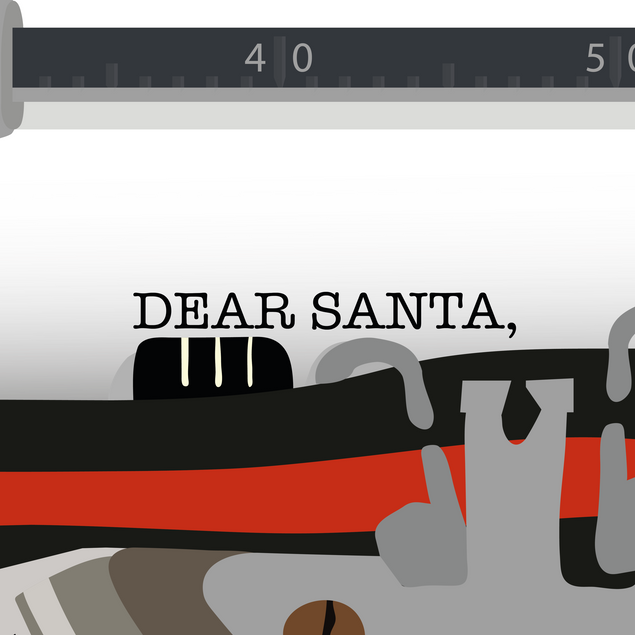 Dear Santa Letter Typewriter Christmas Card – Boomf